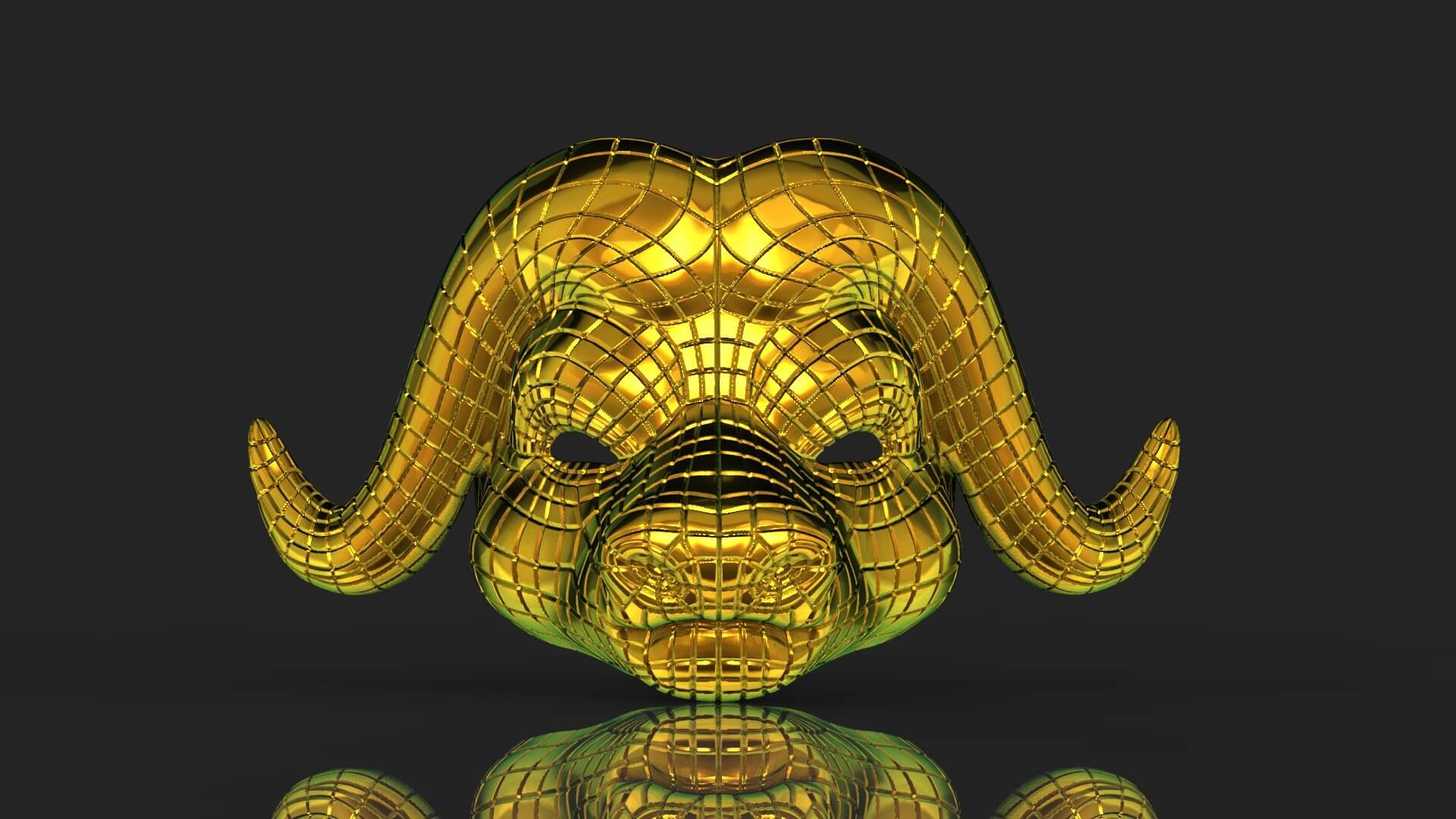 Squid Game - VIP Buffalo Mask Cosplay 3D Model by blackstar90