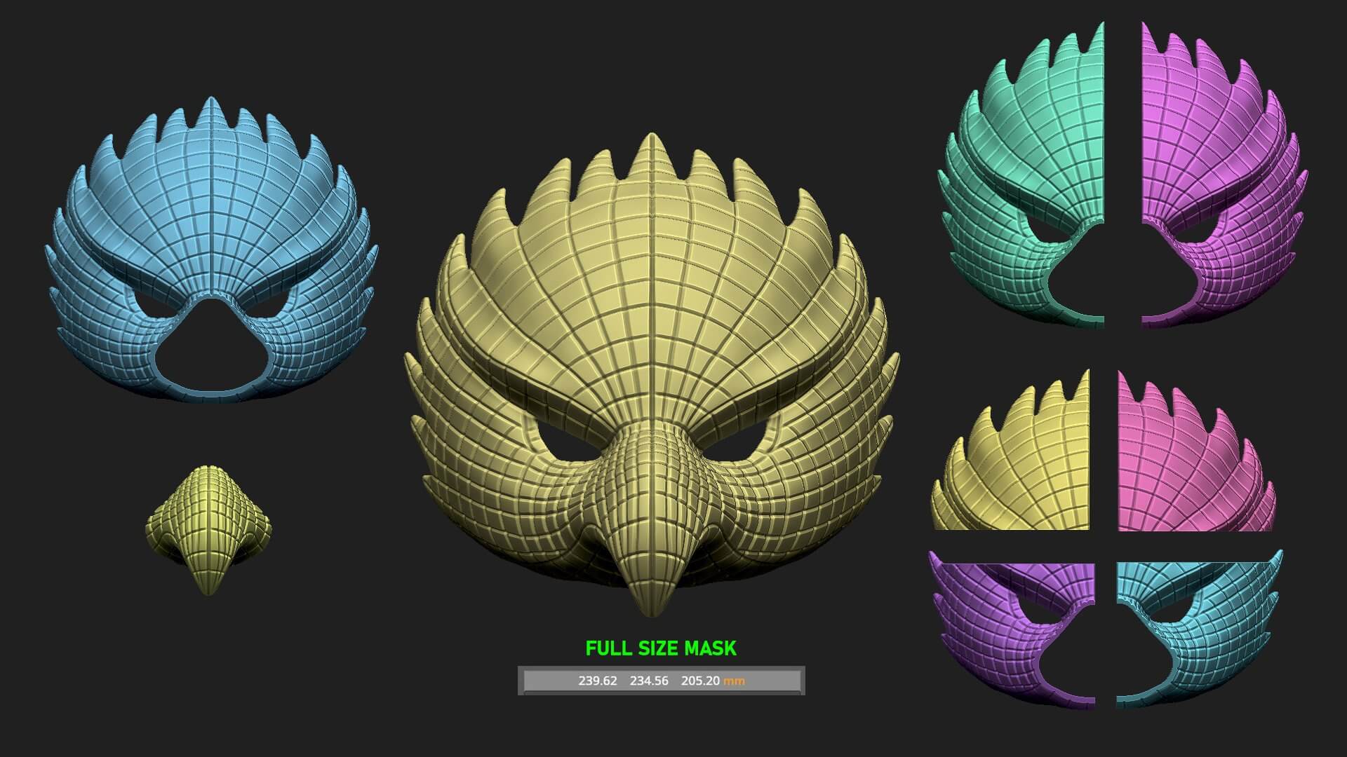 Squid Game - VIP Eagle Mask Cosplay 3D Model by blackstar90