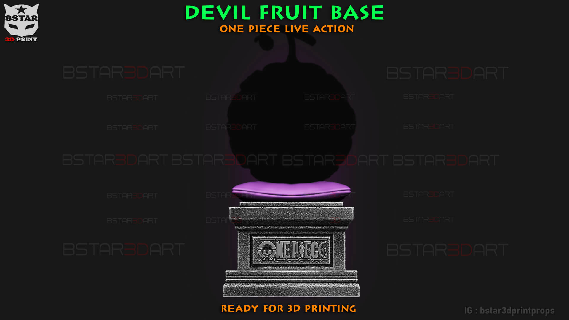 Stand Base Devil Fruit in One Piece - 3D Print Model by blackstar90