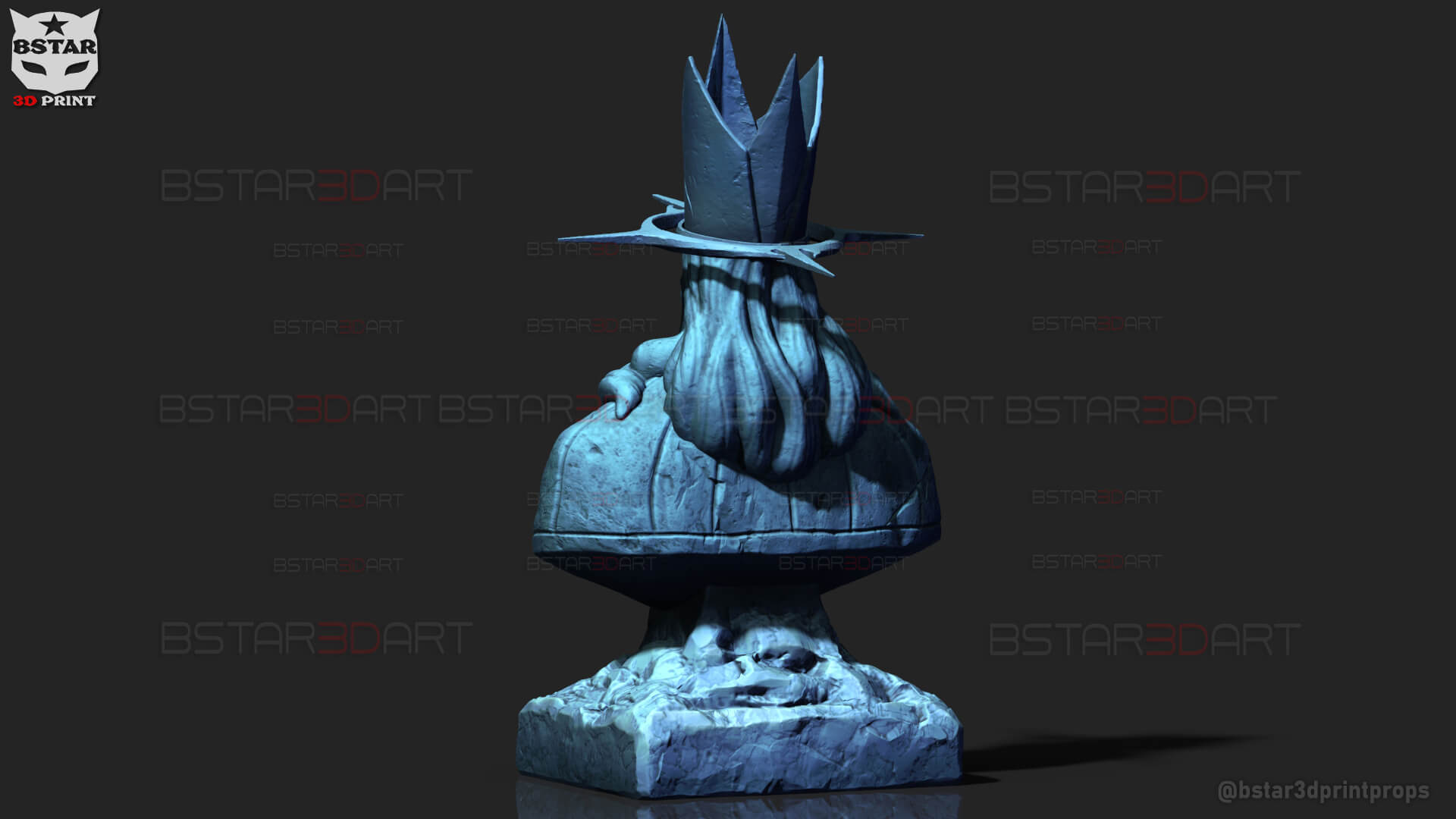 Statue of God - Solo Leveling Bust 3D Model by blackstar90