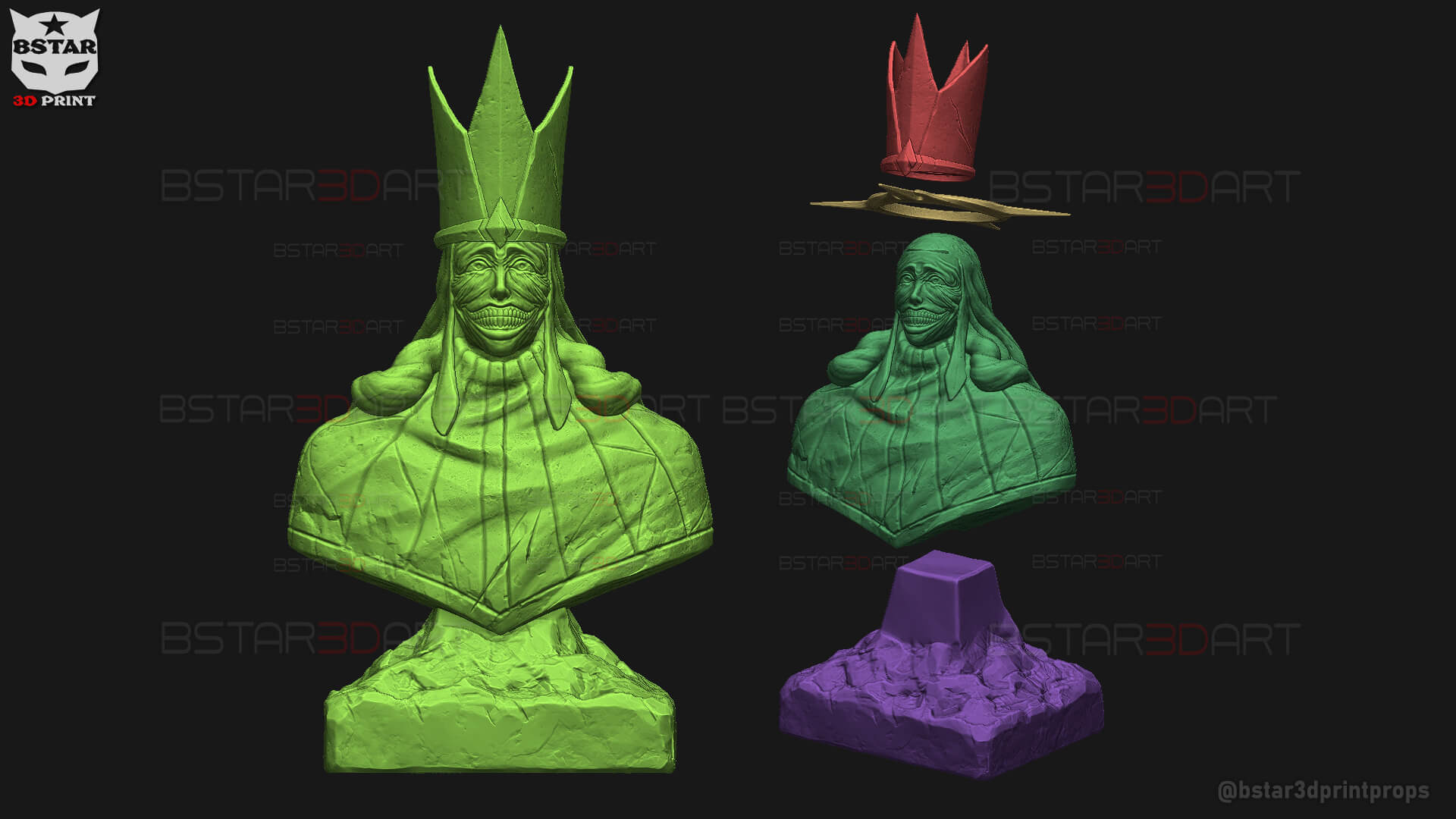 Statue of God - Solo Leveling Bust 3D Model by blackstar90