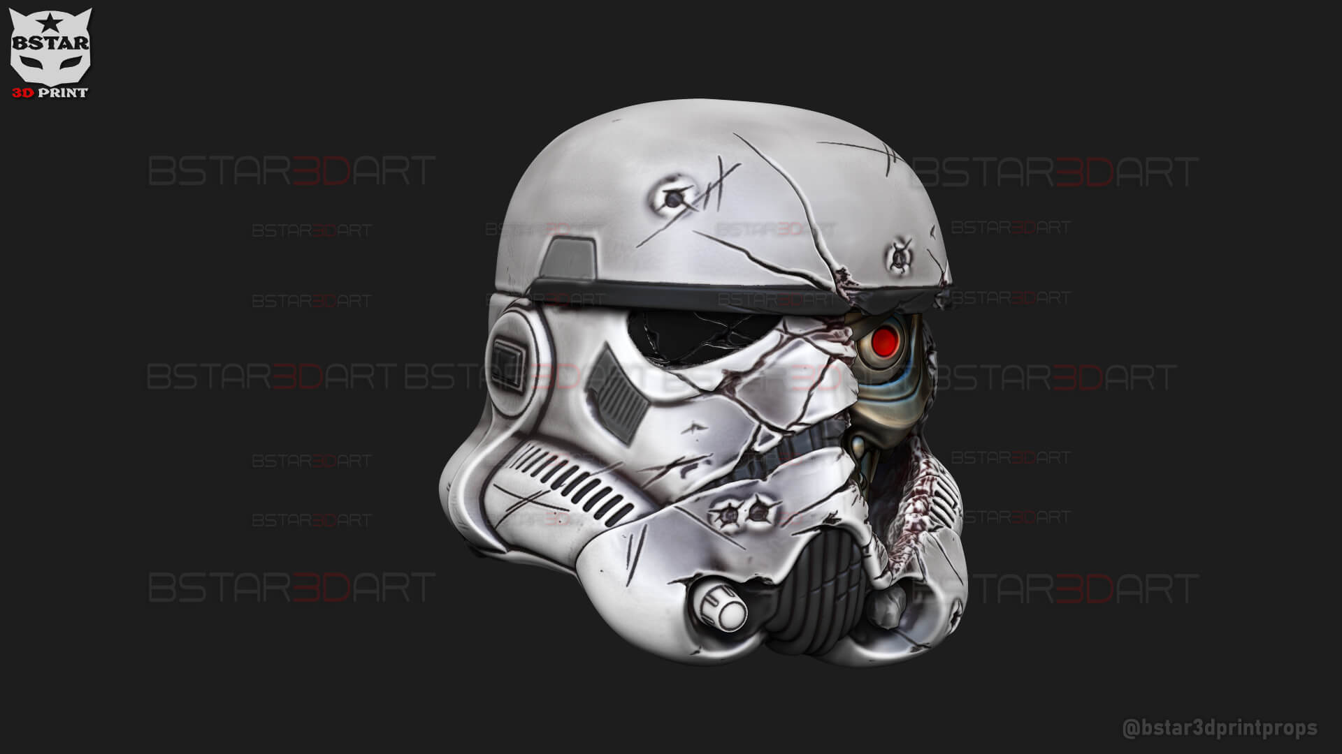 Stormtrooper Terminator Head Destroyed - Starwars Toys 3D Model by ...