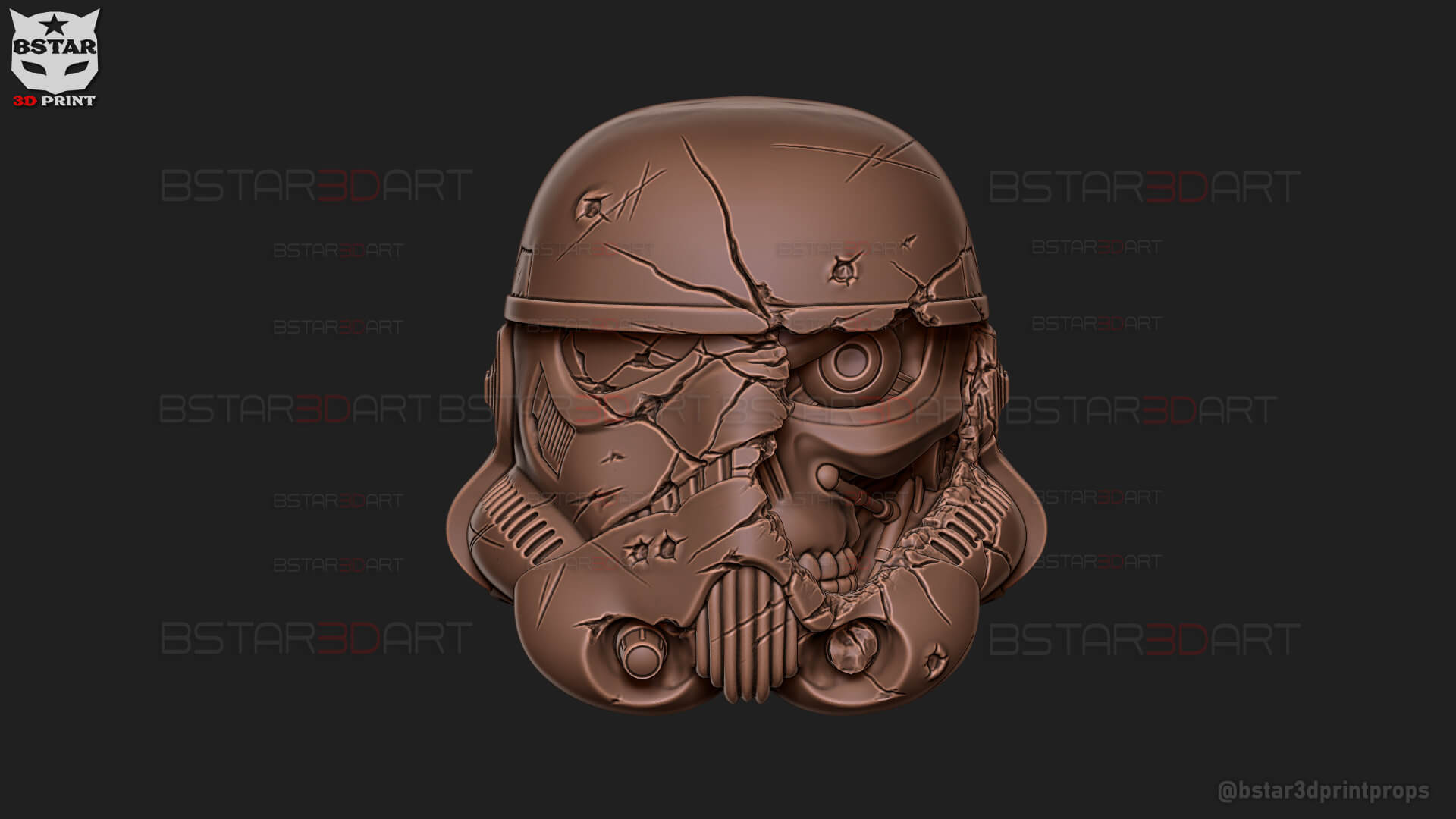 Stormtrooper Terminator Head Destroyed - Starwars Toys 3D Model by ...