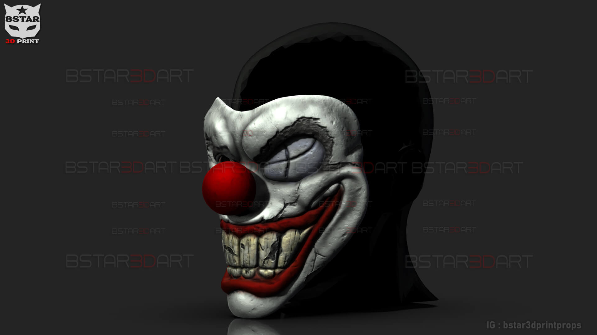 Sweet Tooth Twisted Metal Mask High Quality - 3D Print Model by blackstar90
