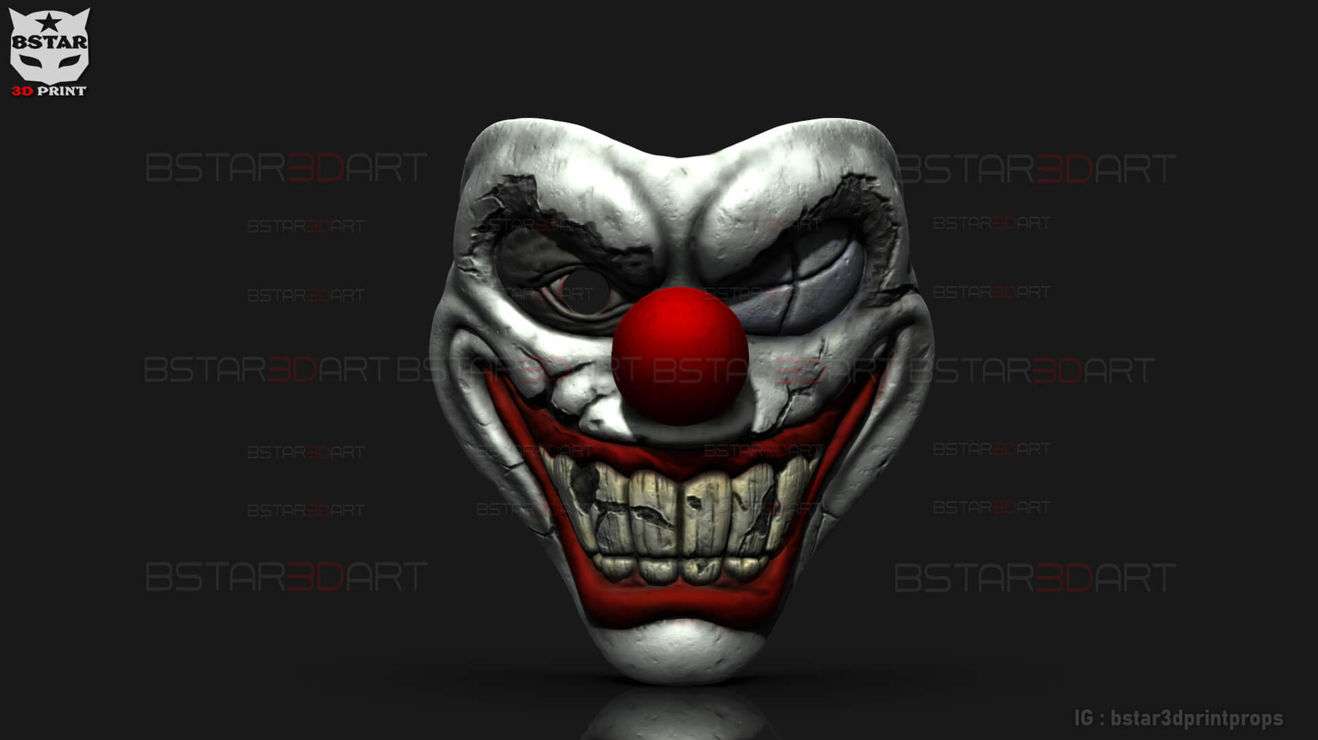 Sweet Tooth Twisted Metal Mask High Quality - 3D Print Model by blackstar90