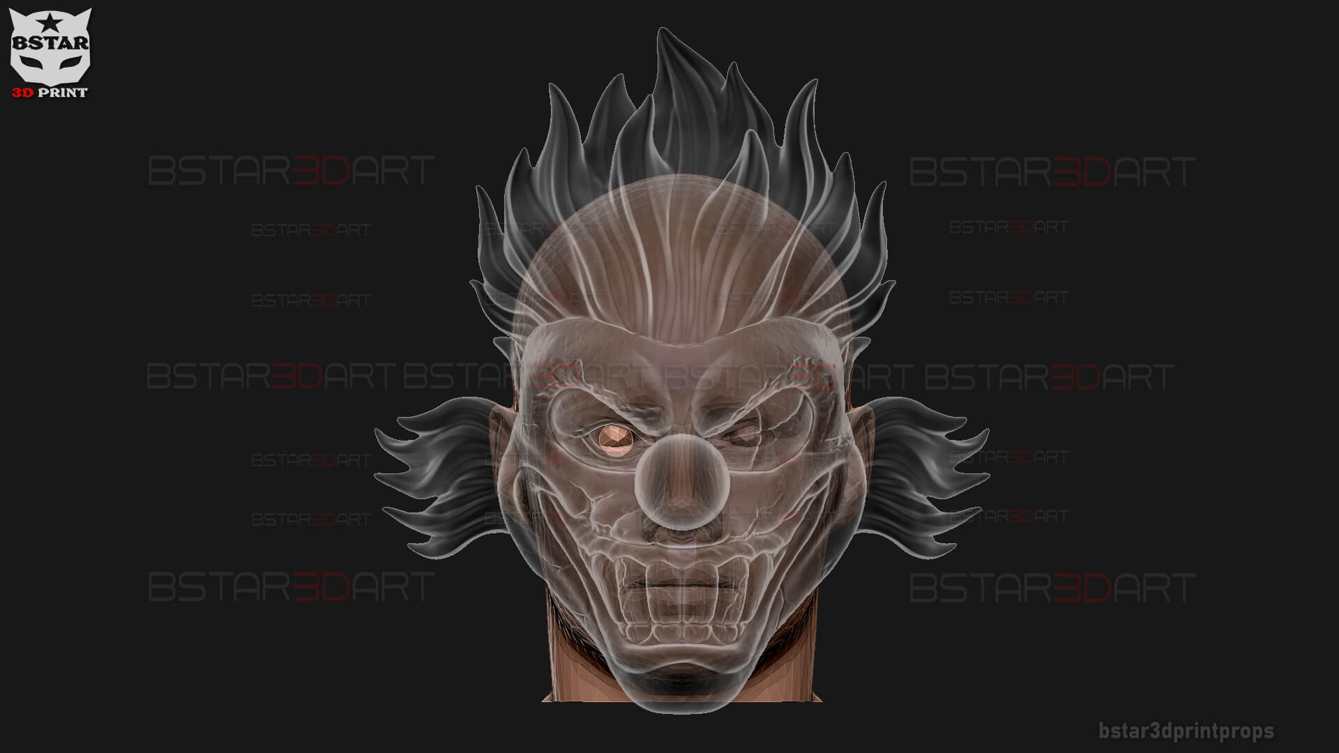 Sweet Tooth Twisted Metal Mask With Hair High Quality - 3D Print Model ...