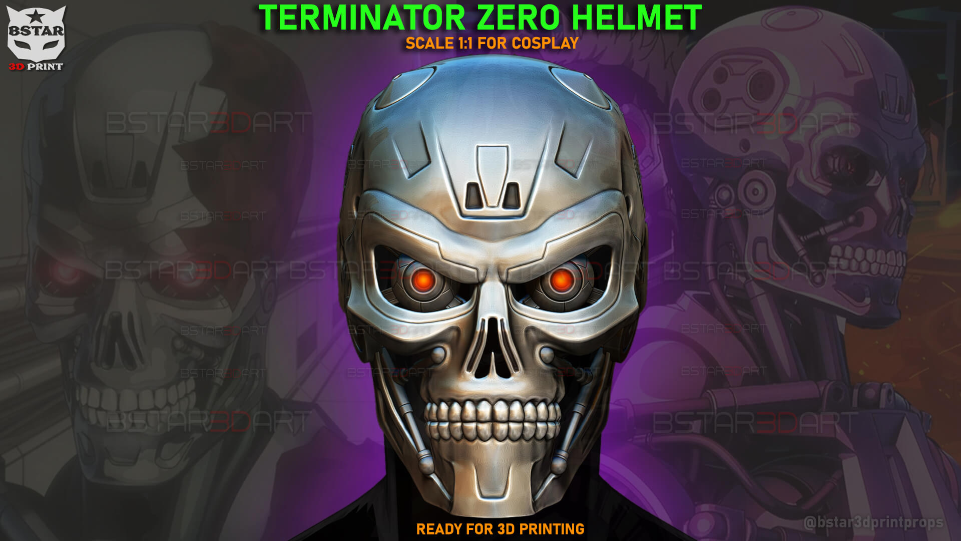 Ternimator Zero Skull Mask - Anime Netflix Cosplay 3D Model by blackstar90