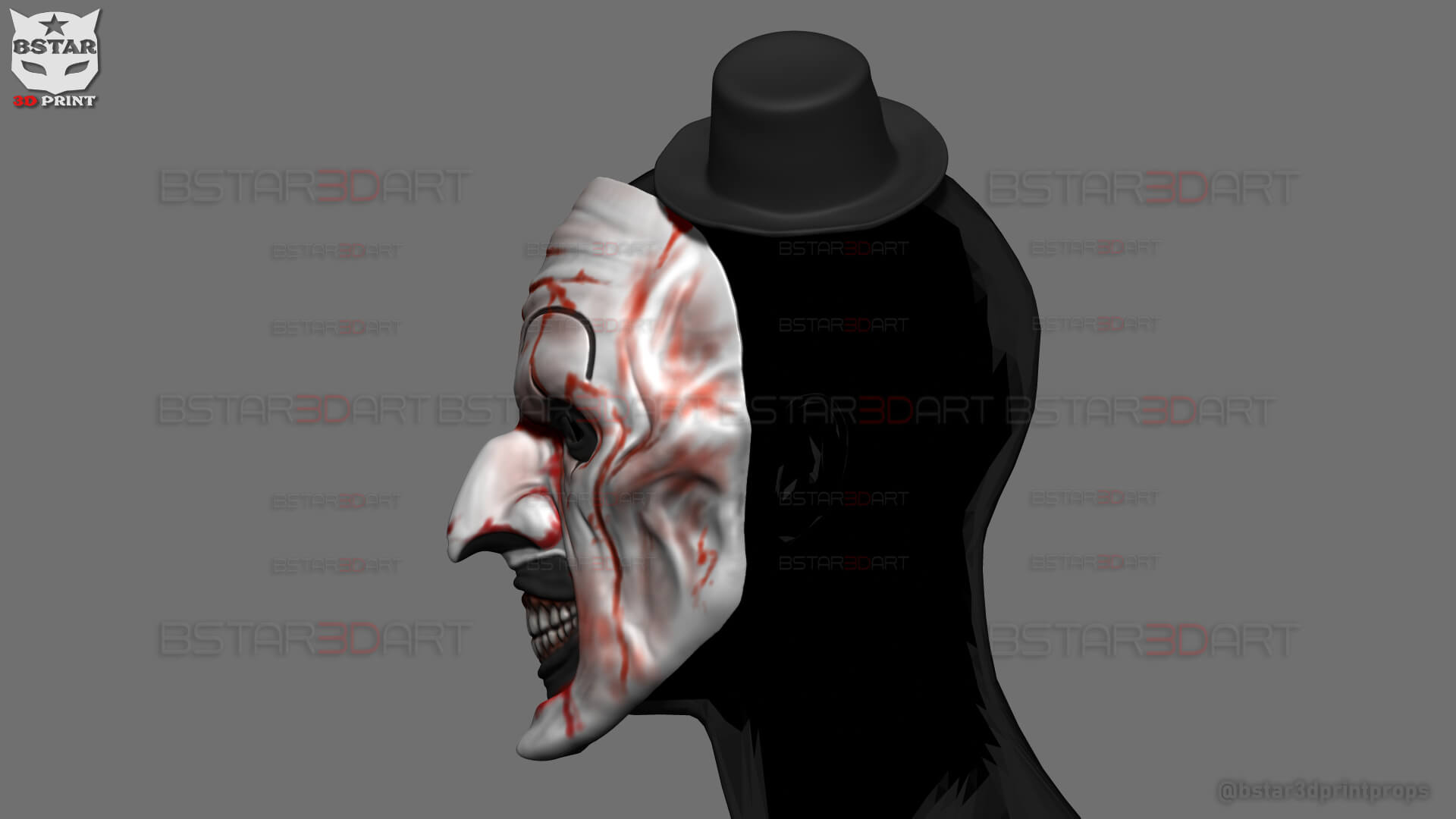 Art The Clown Mask - Terrifier 3 Cosplay for Halloween 3D Model by ...