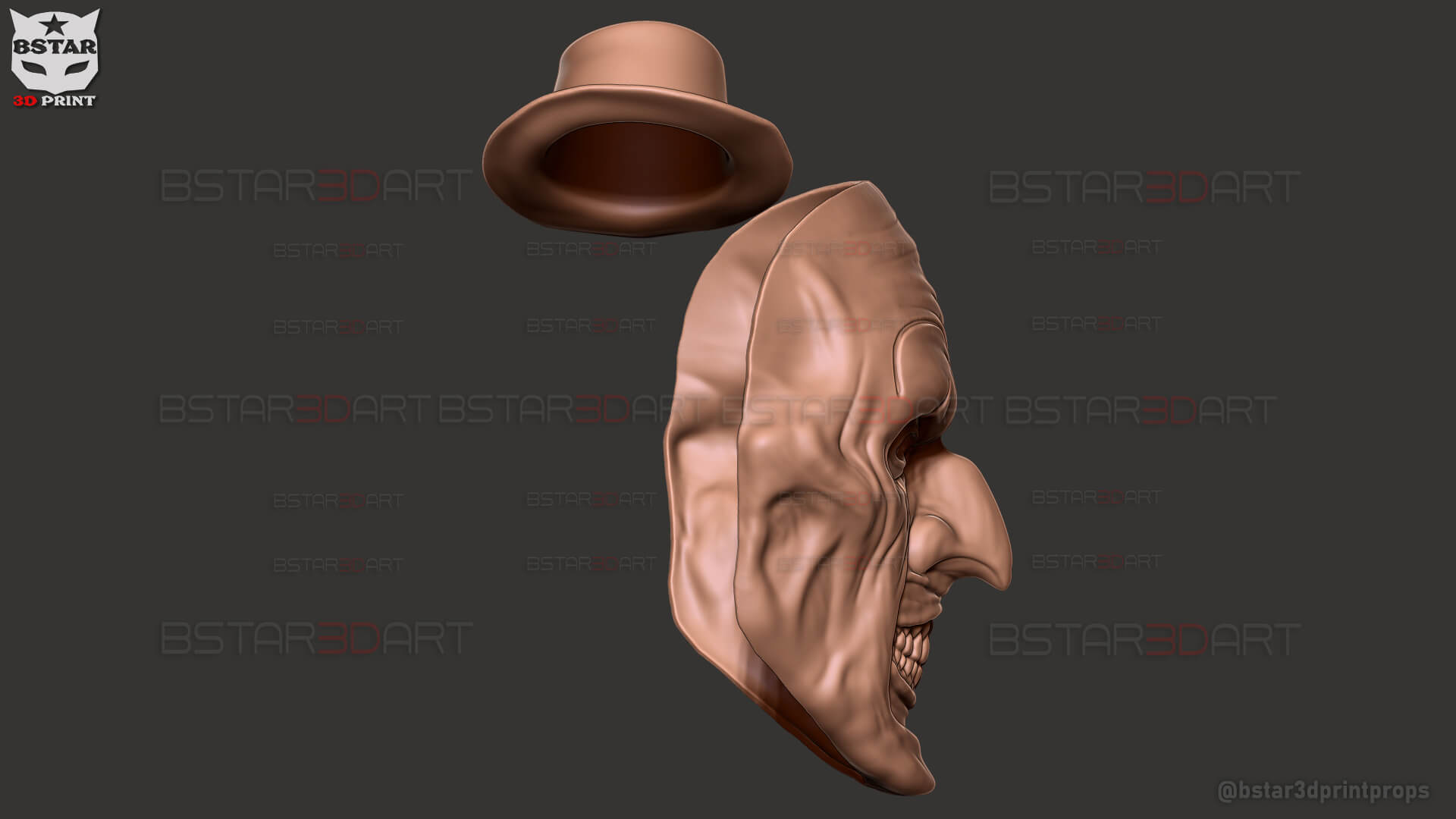 Art The Clown Mask - Terrifier 3 Cosplay for Halloween 3D Model by ...