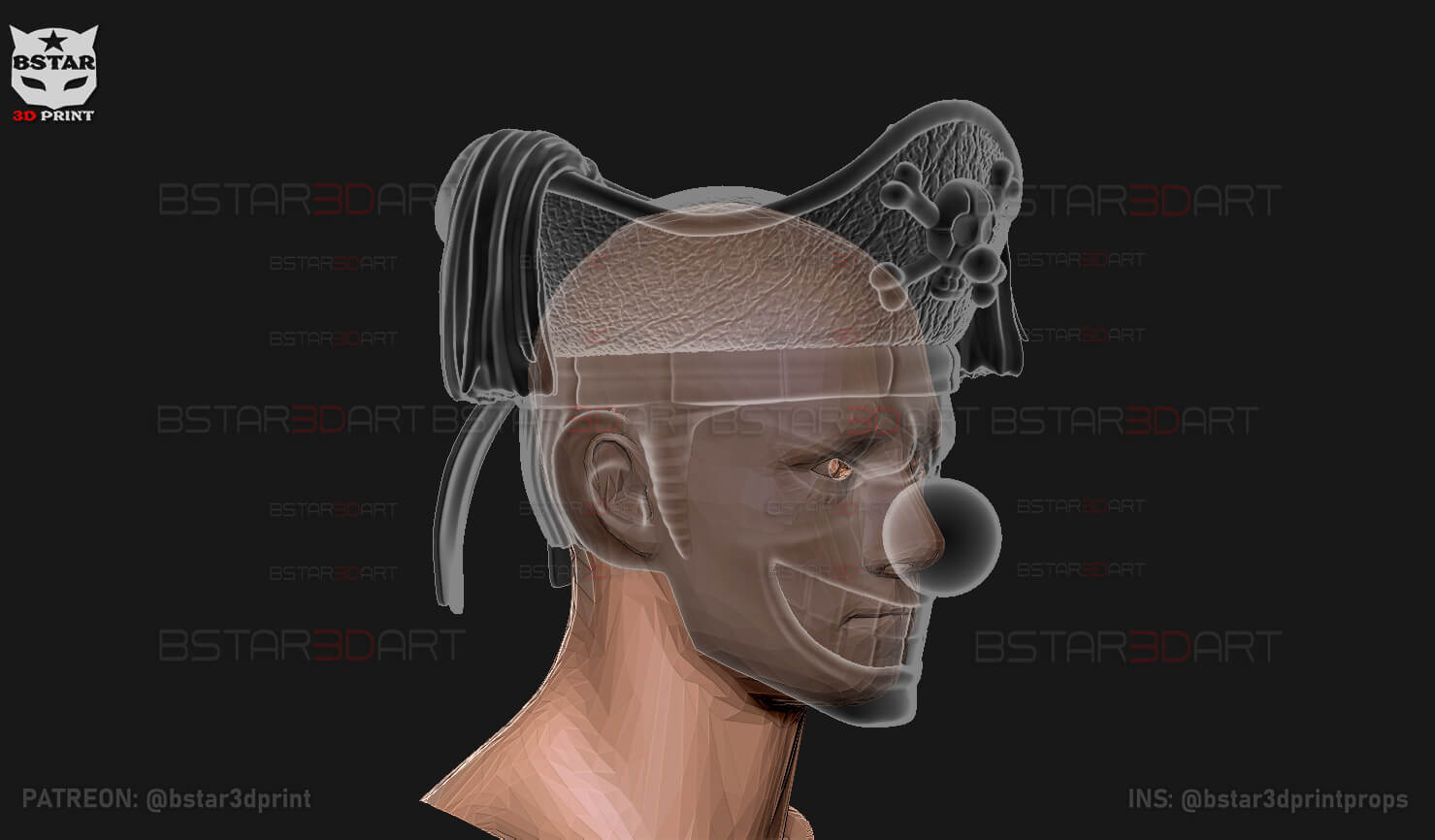 The Buggy Head Wearable - One Piece Anime Cosplay 3D Model by blackstar90