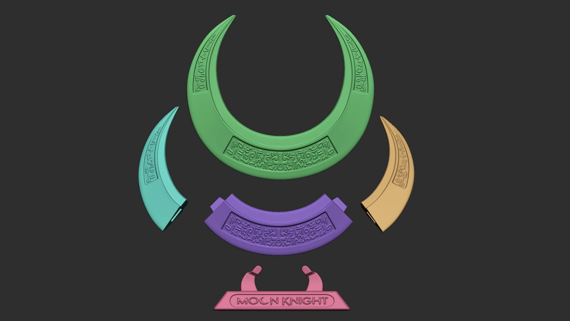 The Crescent Darts - Moon Knight Weapon - Marvel Comics 3D Model by ...