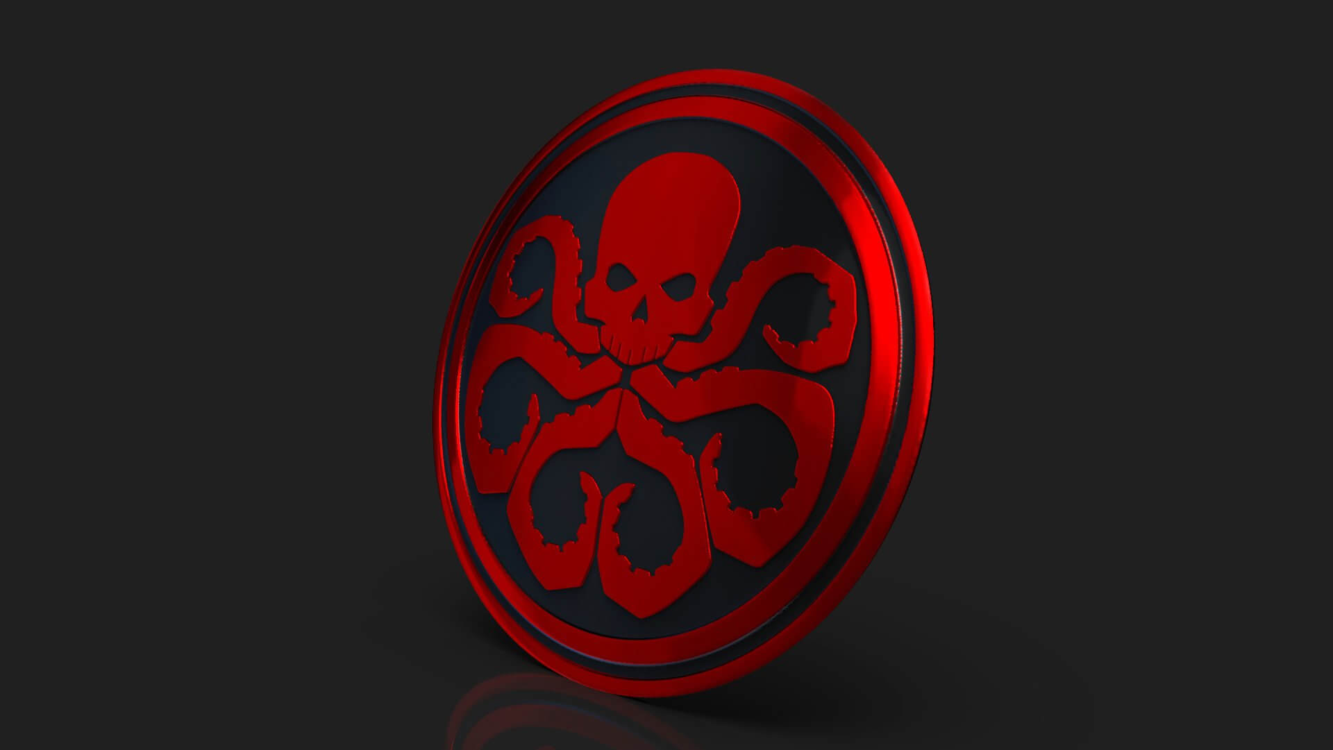 The Shield Hydra Captain America - Hail Hydra 3D Model by blackstar90