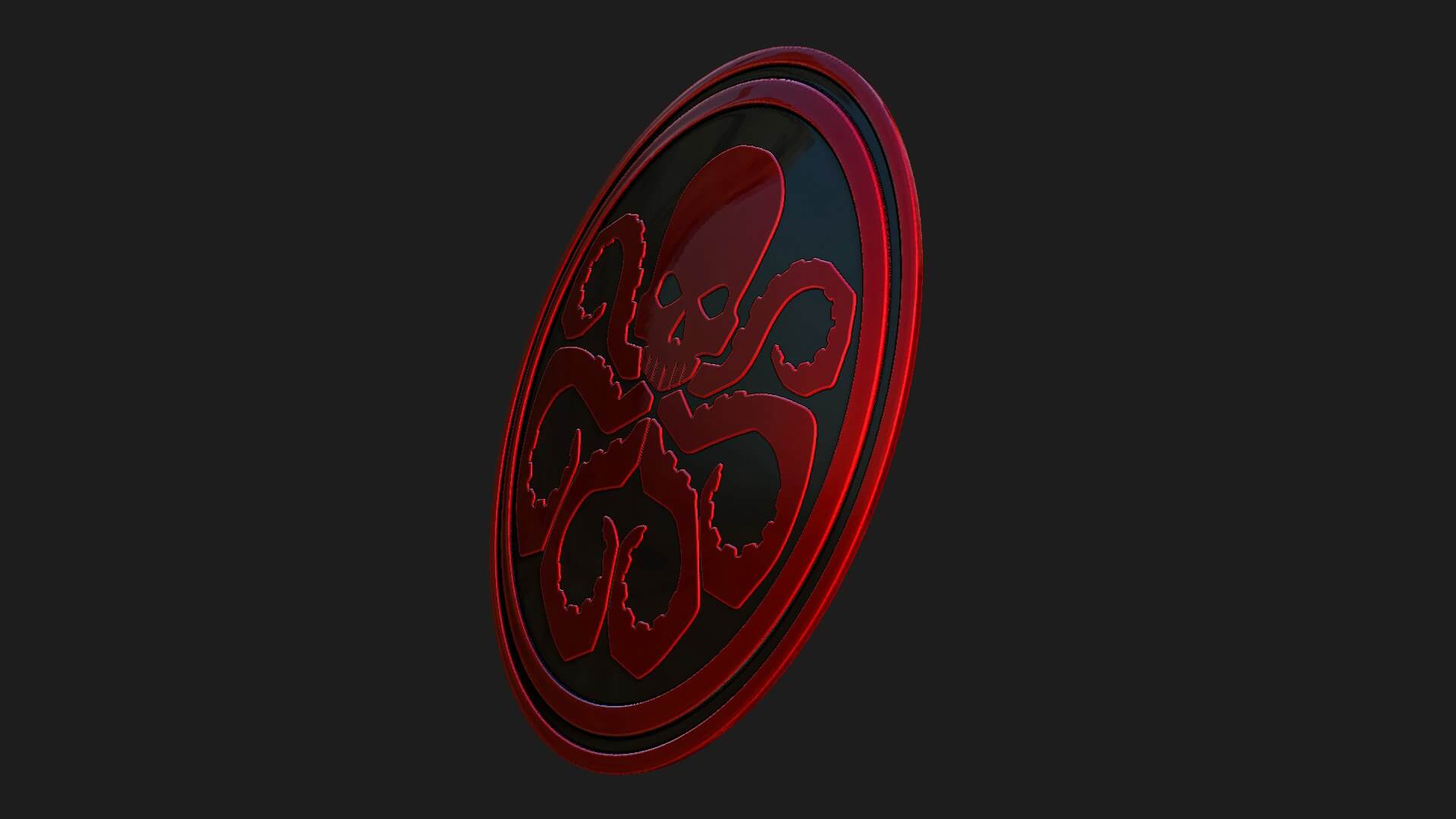 The Shield Hydra Captain America - Hail Hydra 3D Model by blackstar90