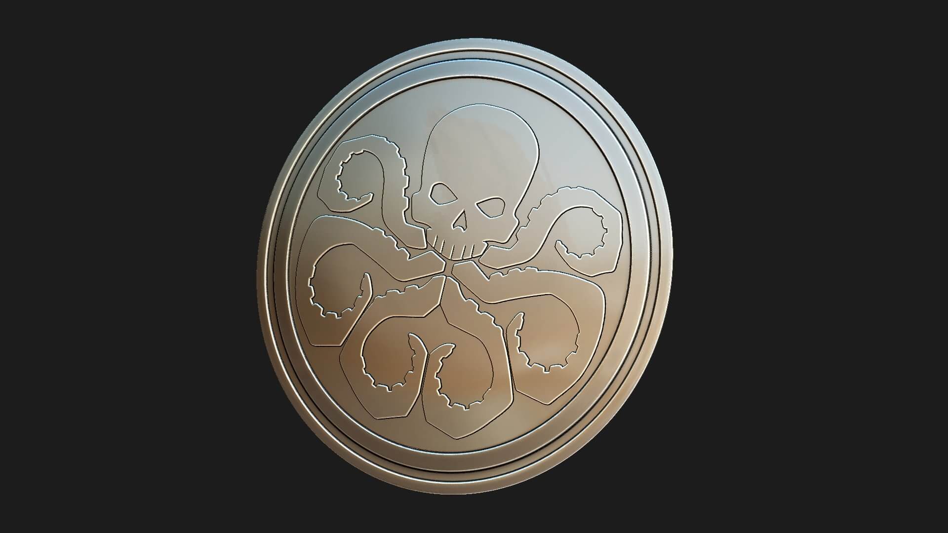 The Shield Hydra Captain America - Hail Hydra 3D Model by blackstar90