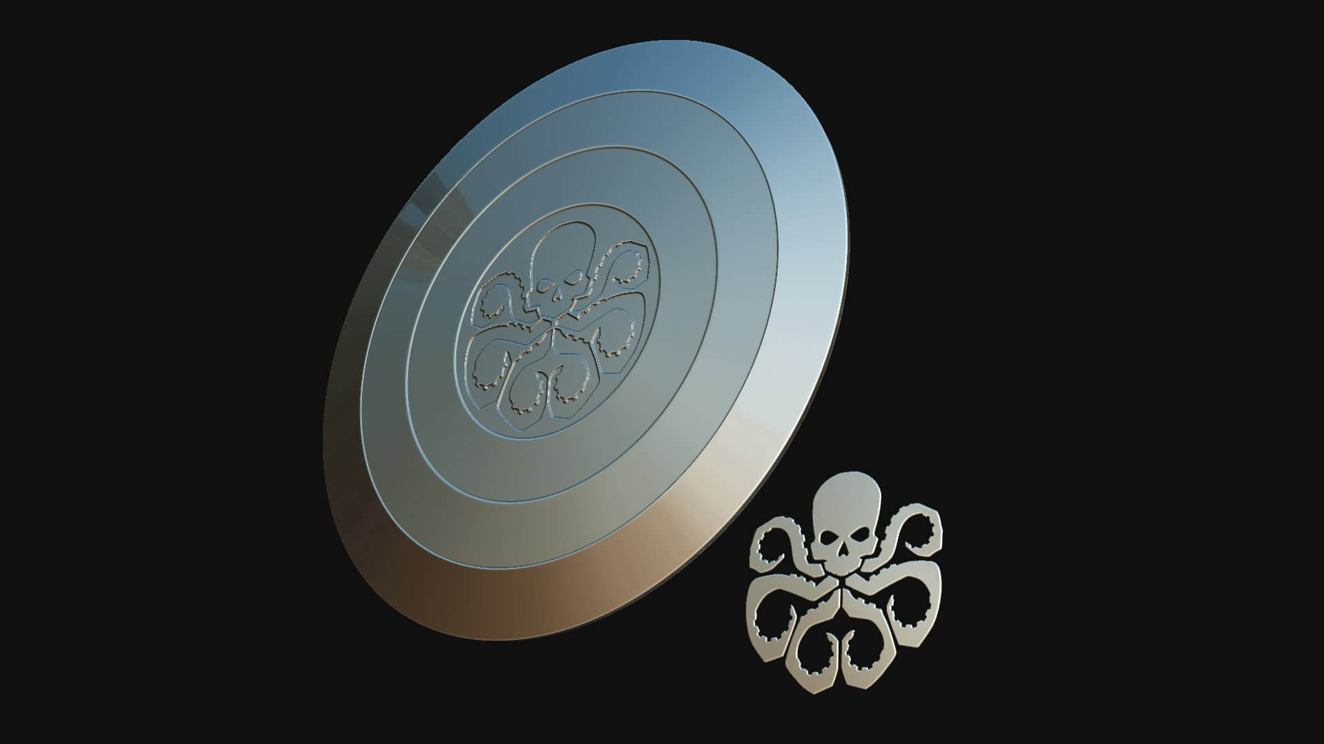 The Shield Hydra Captain America - Hail Hydra 3D Model by blackstar90