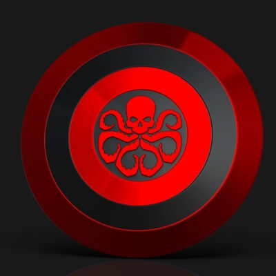 The Shield Hydra Captain America - Hail Hydra 3D Model by blackstar90