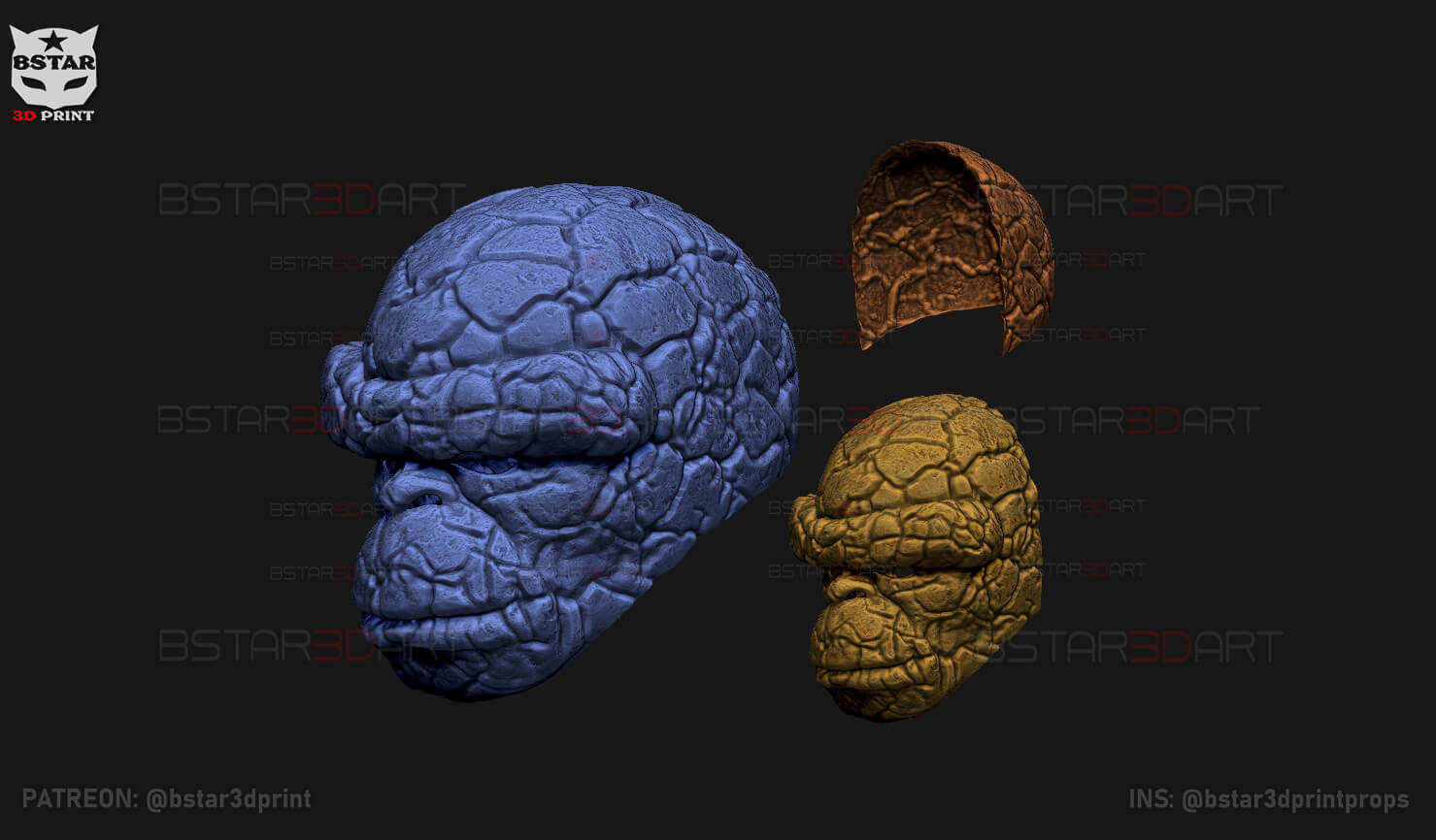The Thing Head Wearable - Fantastic Four - Marvel Comics 3D Model by ...