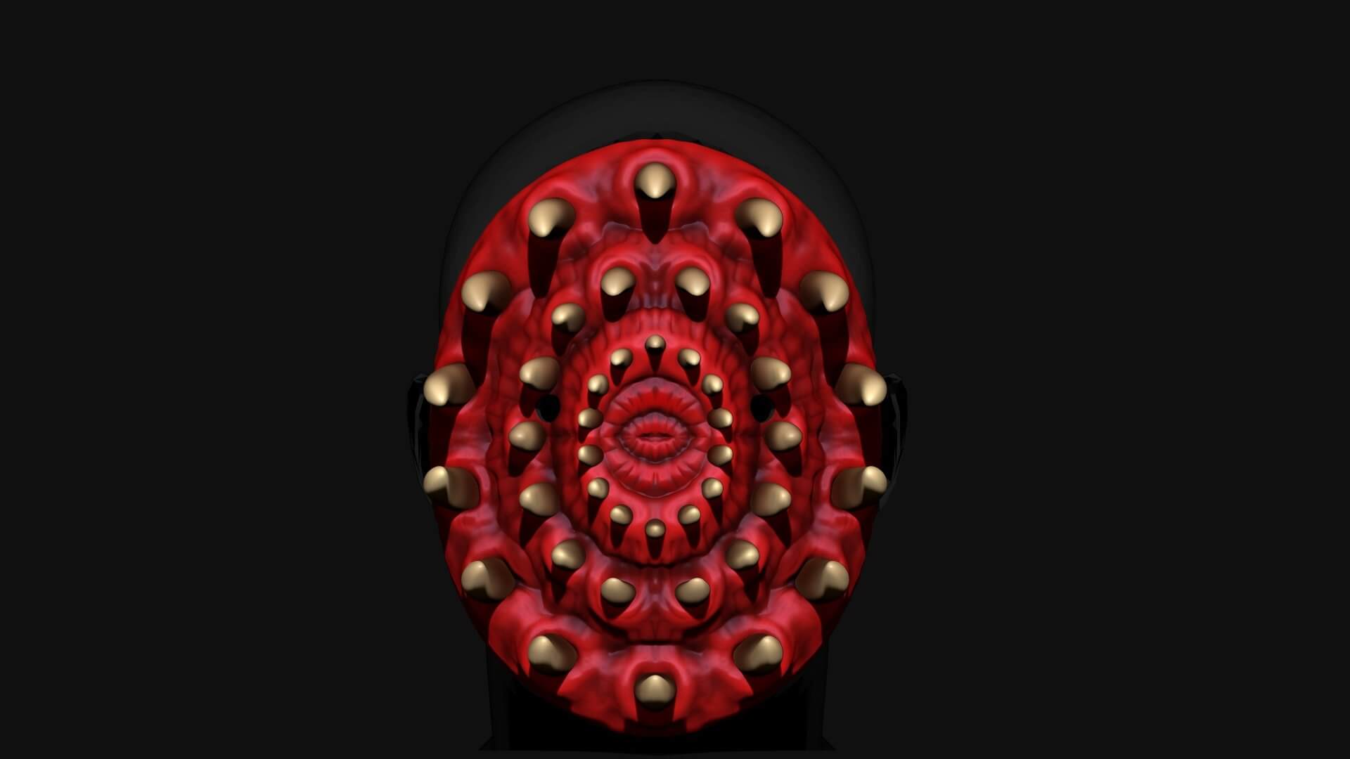 Tooth Horror Mask - 3D Model by blackstar90