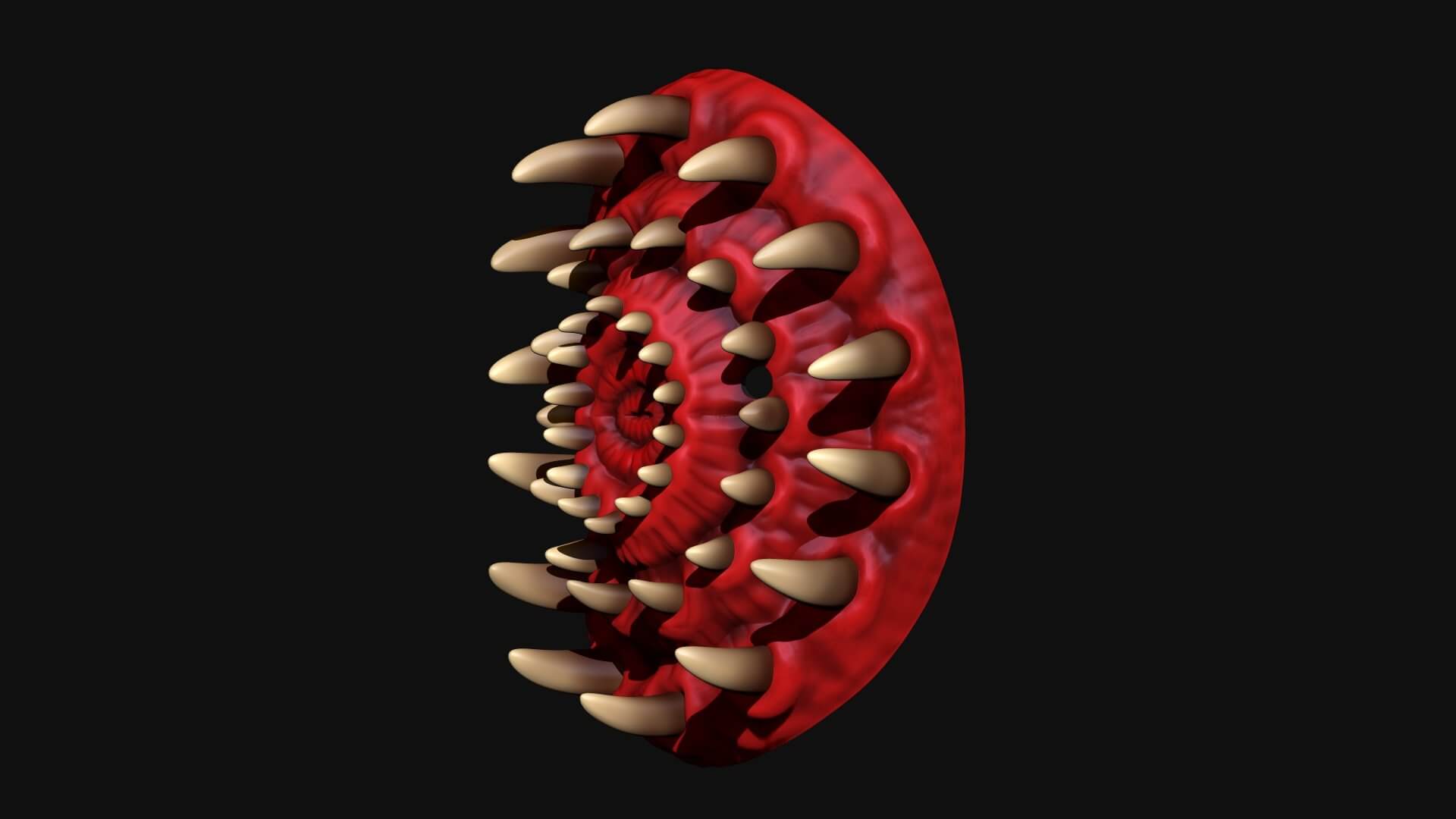 Tooth Horror Mask - 3D Model by blackstar90