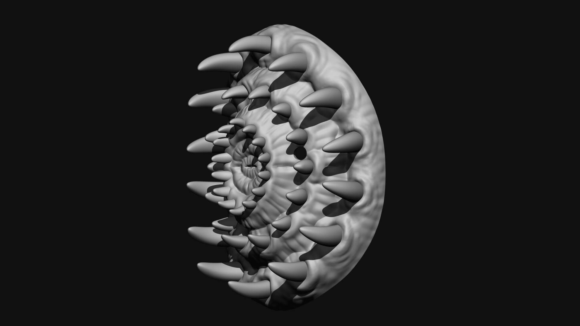 Tooth Horror Mask - 3D Model by blackstar90