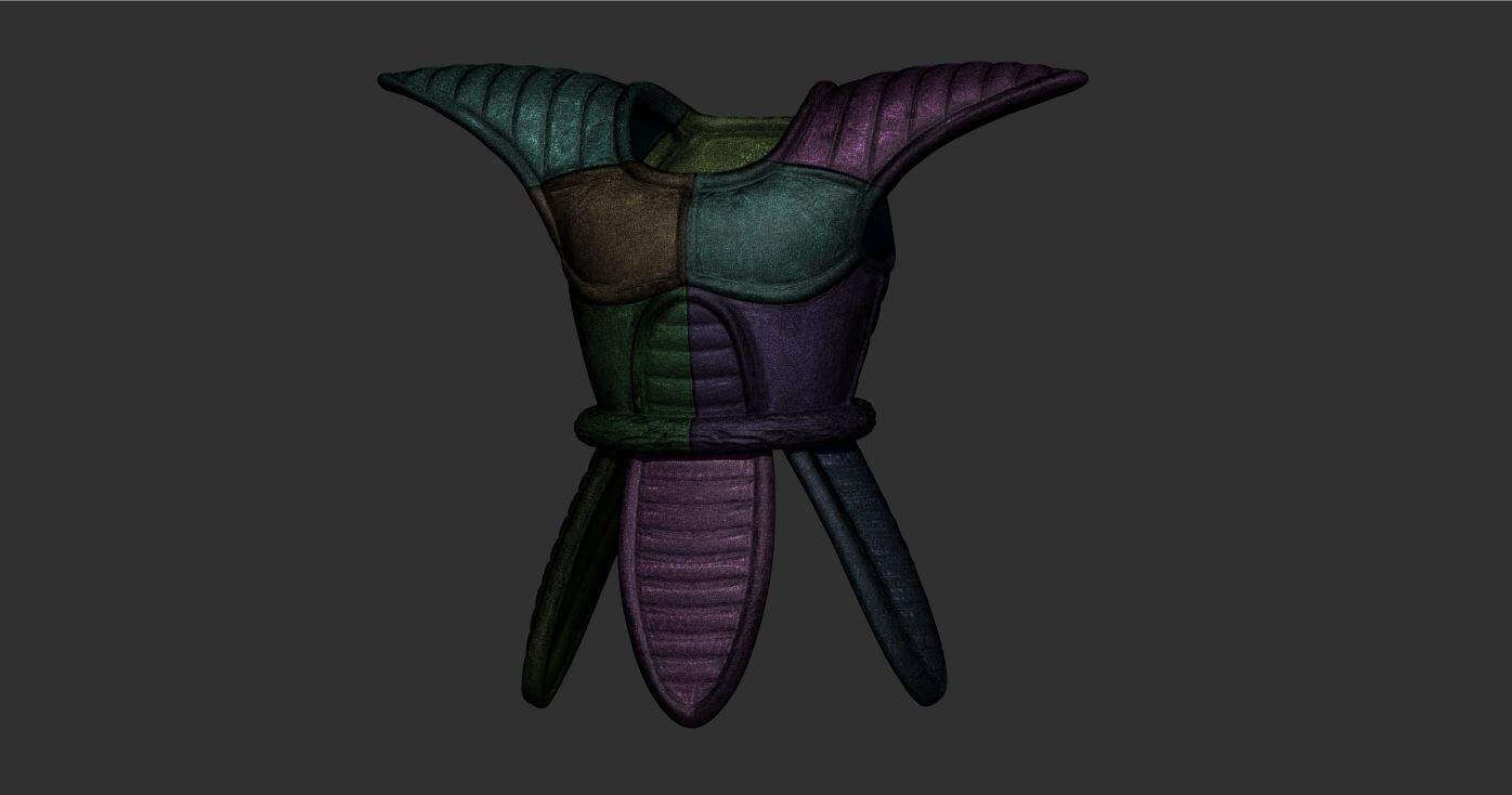 Vegeta Armor V2 from Dragon Ball Z (cosplay) - 3D Model by blackstar90