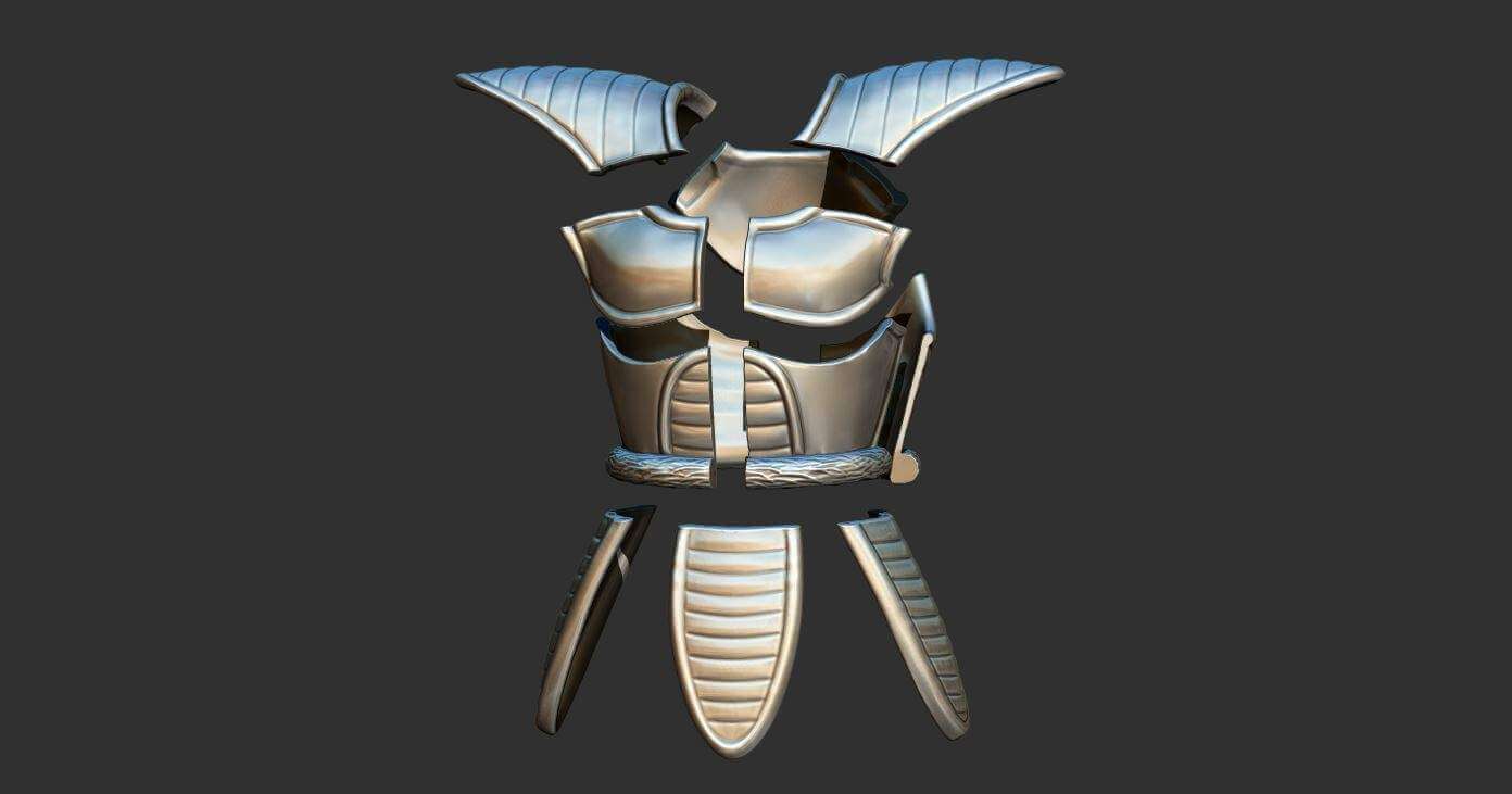 Vegeta Armor V2 from Dragon Ball Z (cosplay) - 3D Model by blackstar90