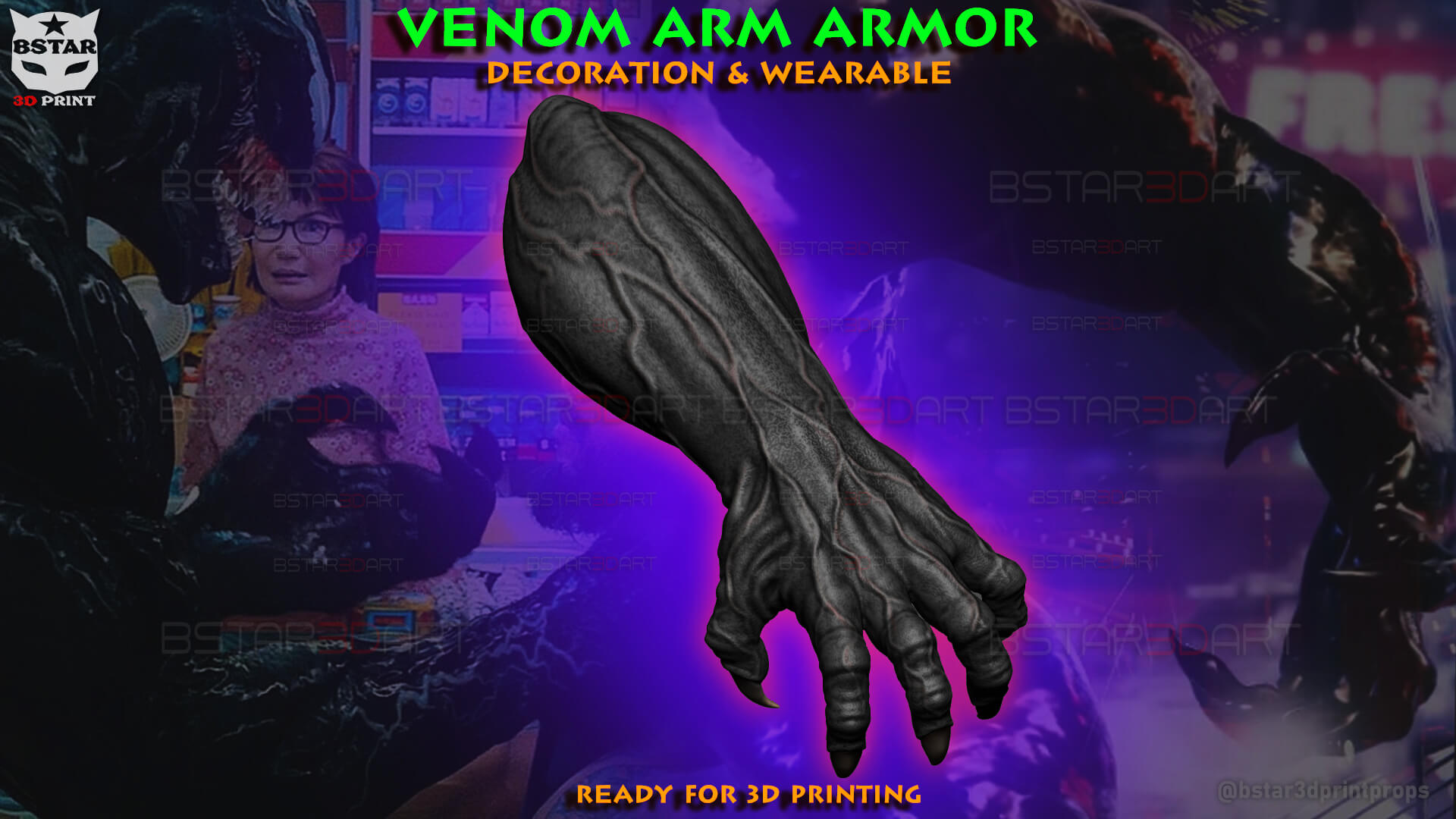 Venom Arm Armor Decoration Wearable - Marvel Moevie 2024 3D Model by ...