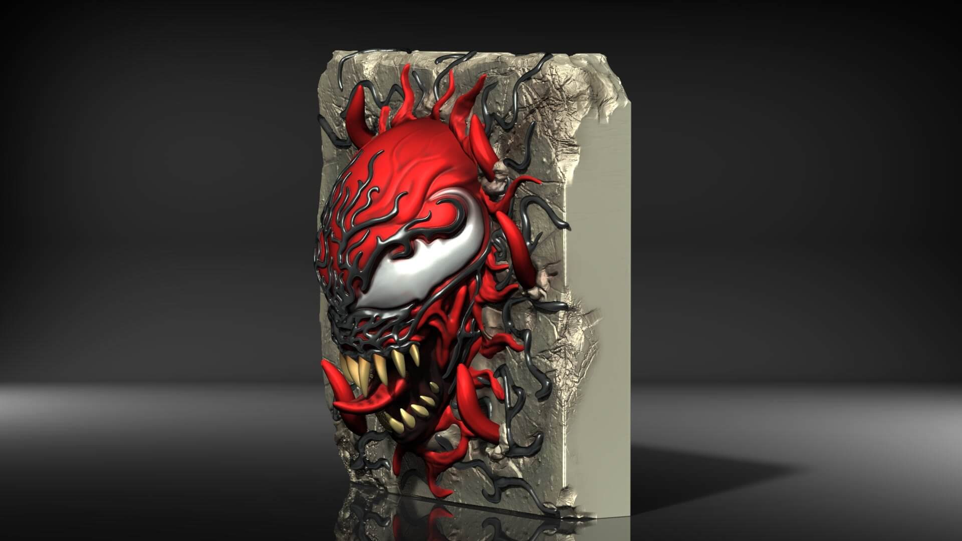 Venom Carnage - Frame Decor 3D Model by blackstar90