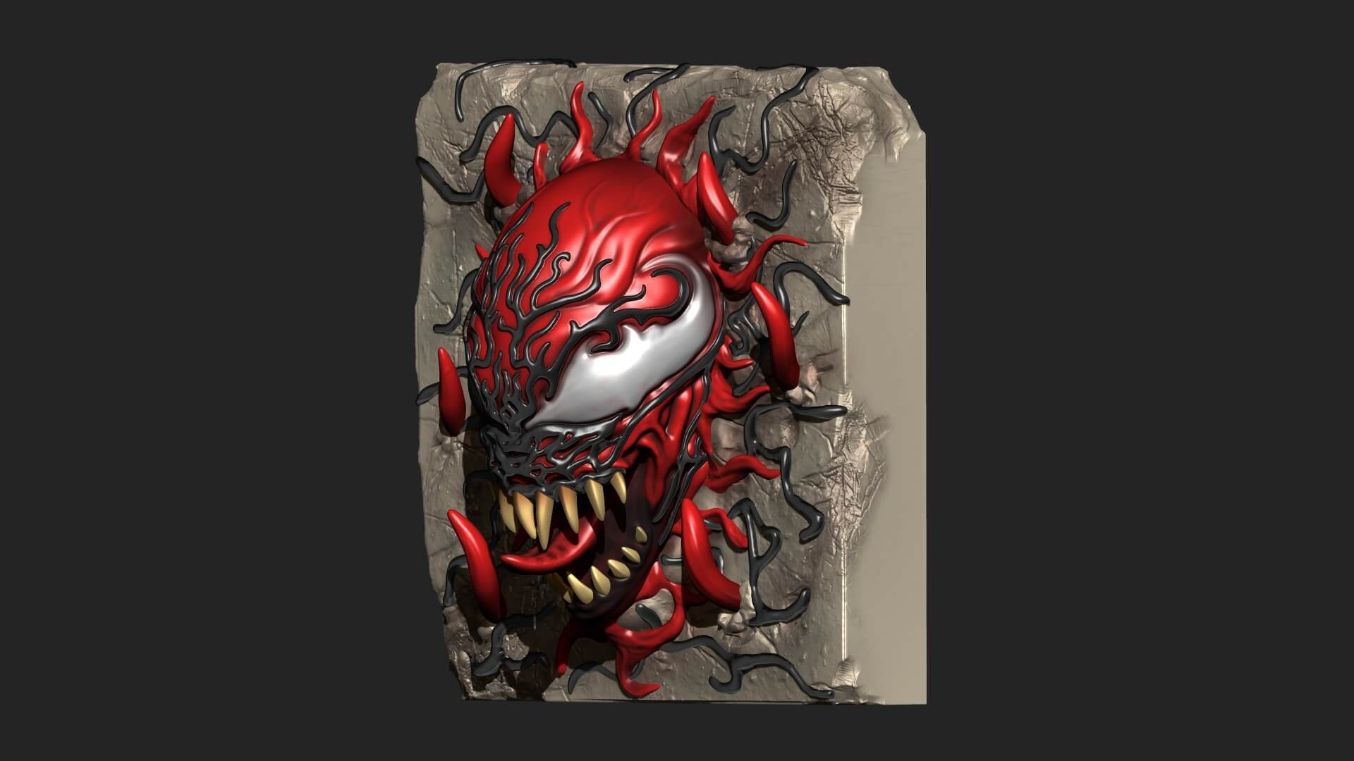 Venom Carnage - Frame Decor 3D Model by blackstar90