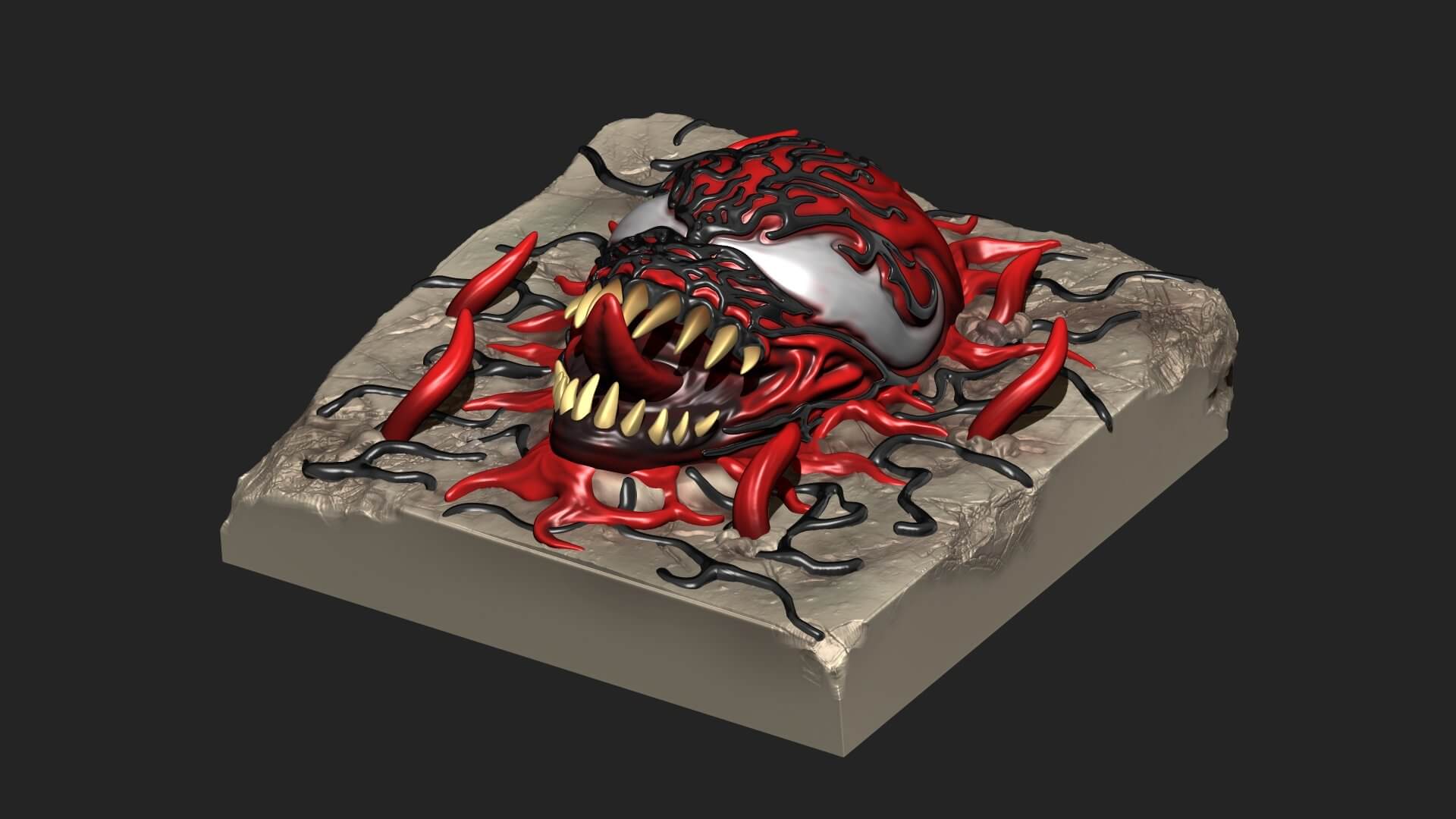 Venom Carnage - Frame Decor 3D Model by blackstar90