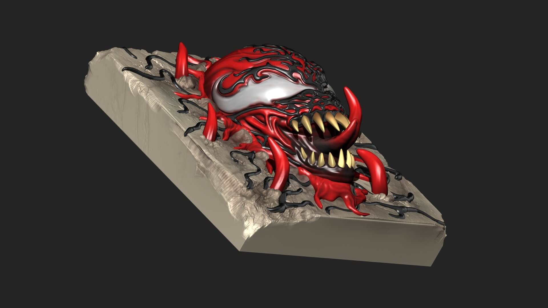 Venom Carnage - Frame Decor 3D Model by blackstar90