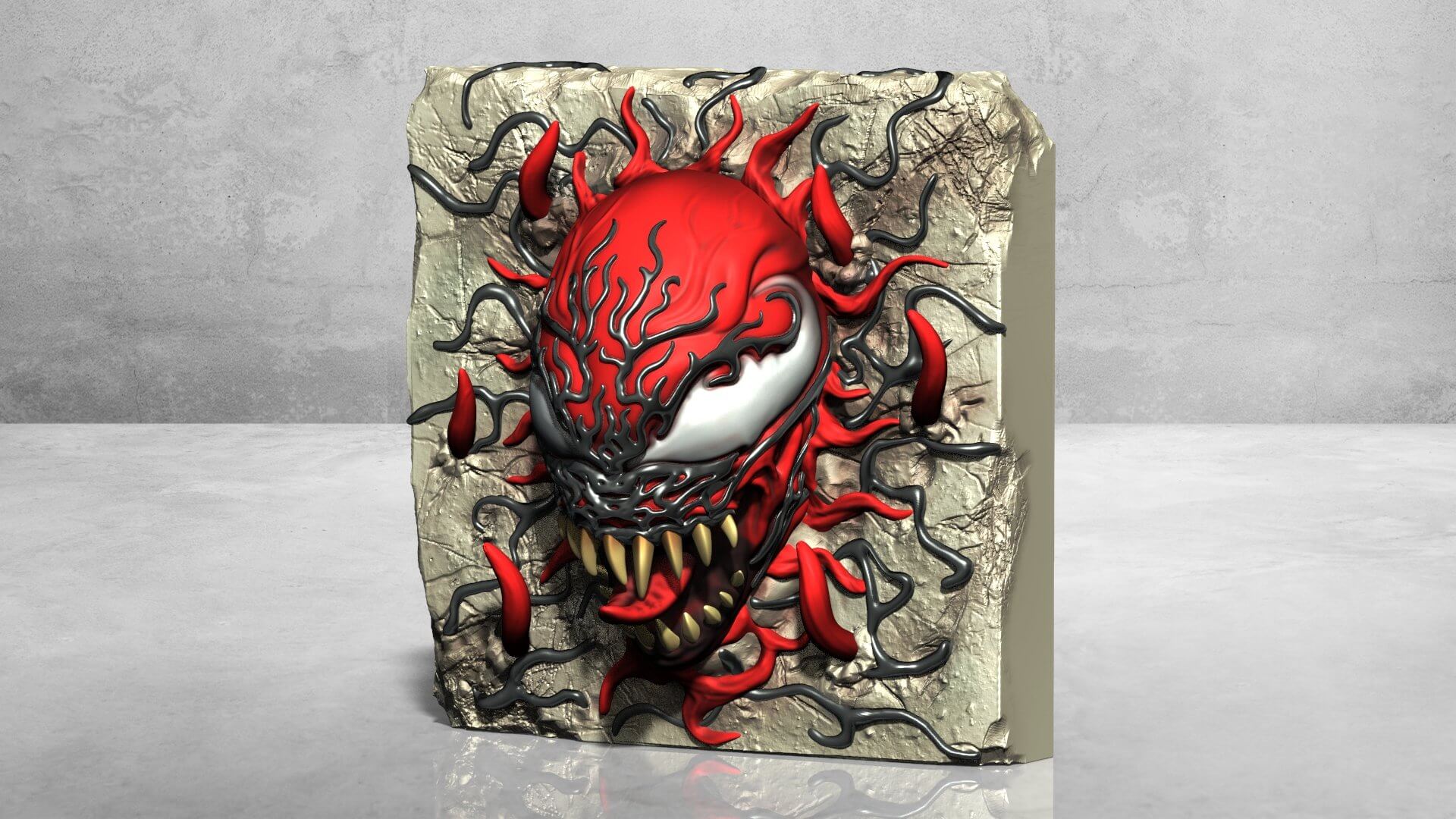 Venom Carnage - Frame Decor 3D Model by blackstar90