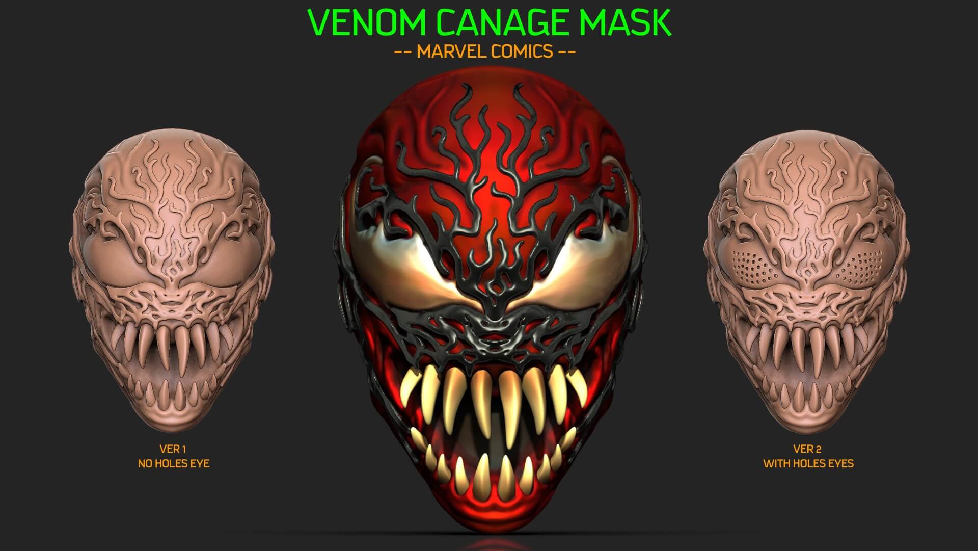 Venom Carnage Mask from Venom 2021 - 3D Print Model by blackstar90