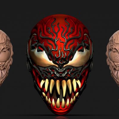 Venom Carnage Mask from Venom 2021 - 3D Model by blackstar90