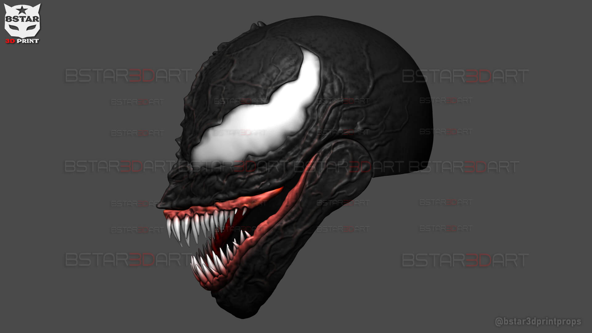 Venom Helmet Damaged Moveable - Marvel Moevie 2024 3D Model by blackstar90