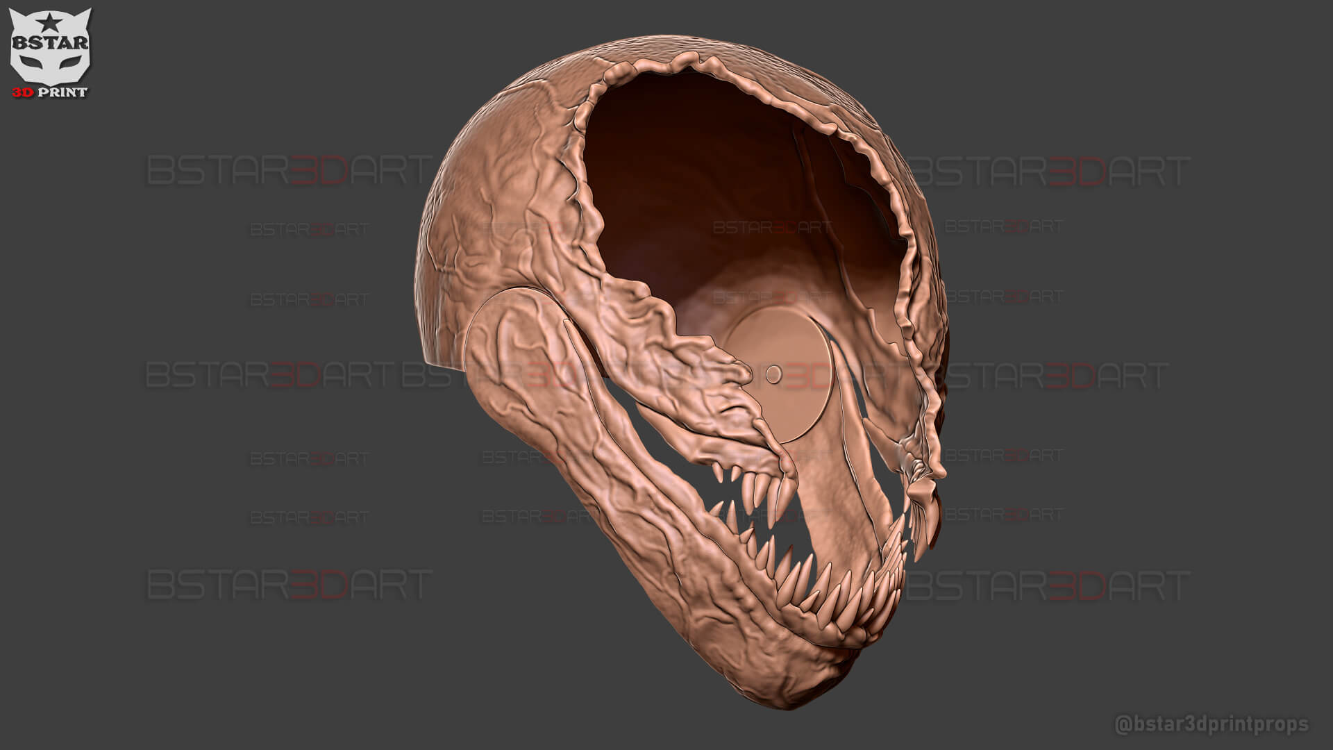 Venom Helmet Damaged Moveable - Marvel Moevie 2024 3D Model by blackstar90