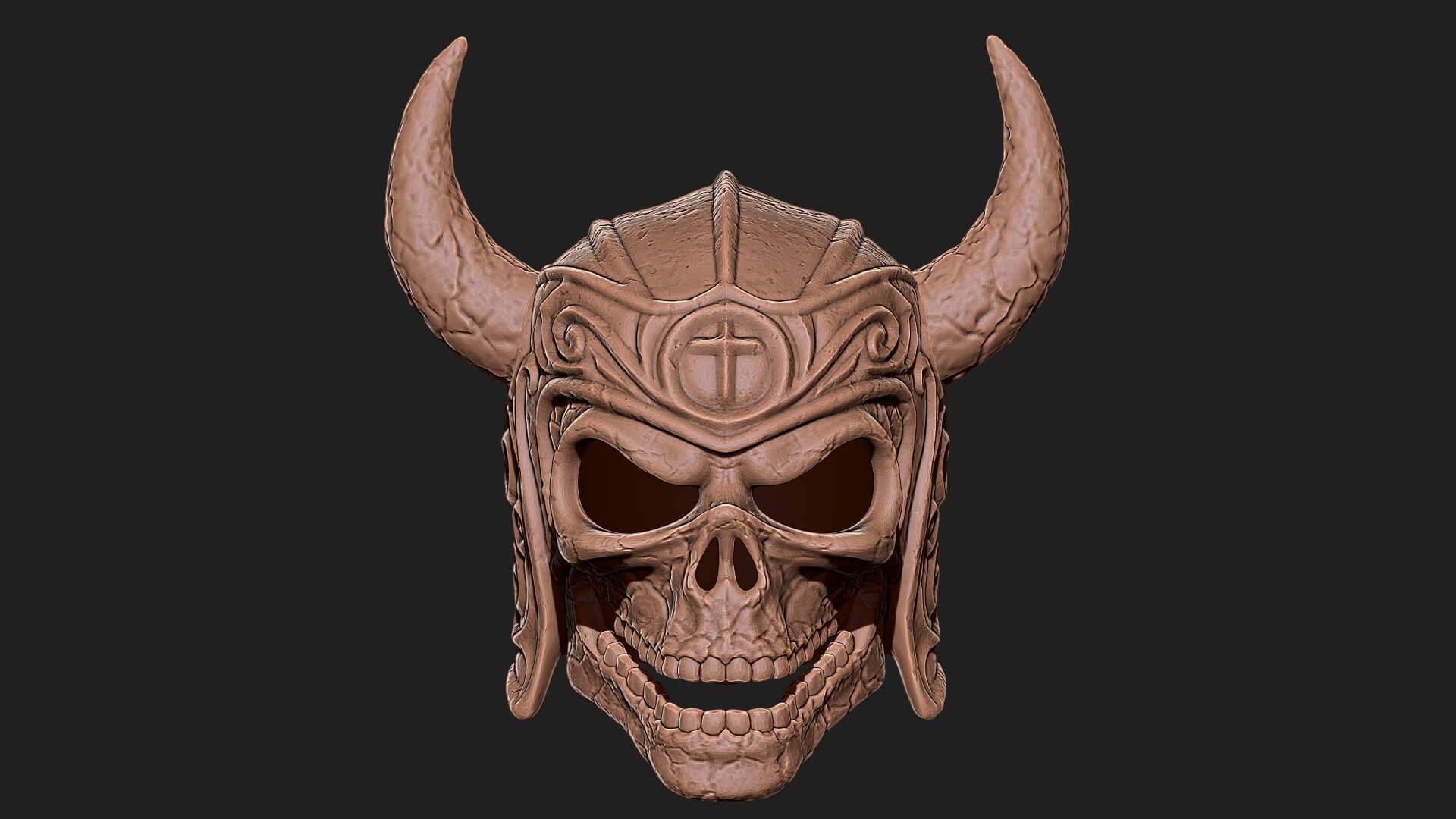 Viking Warrior Skull Helmet - 3D Print Model by blackstar90