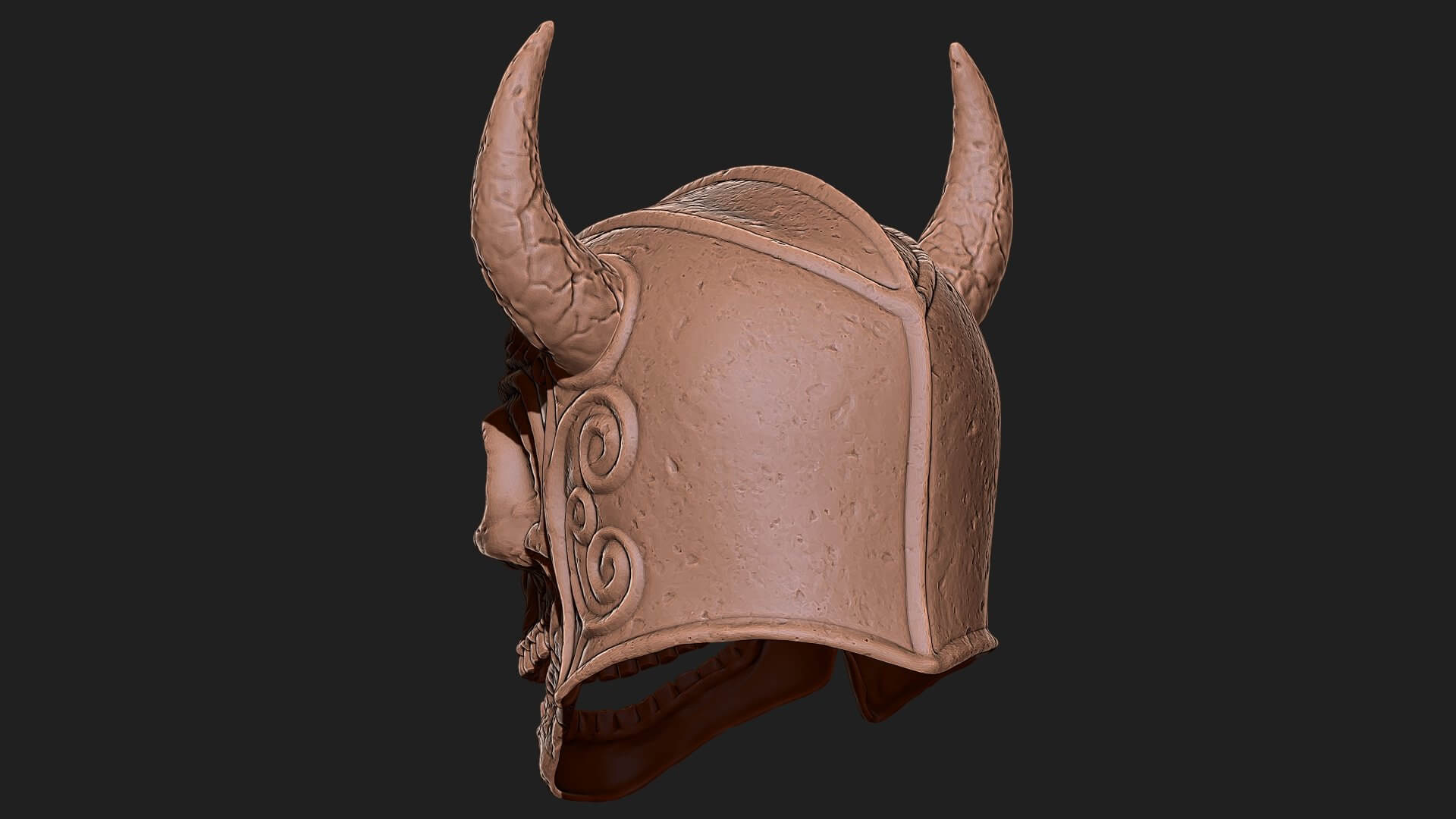 Viking Warrior Skull Helmet - 3D Print Model by blackstar90