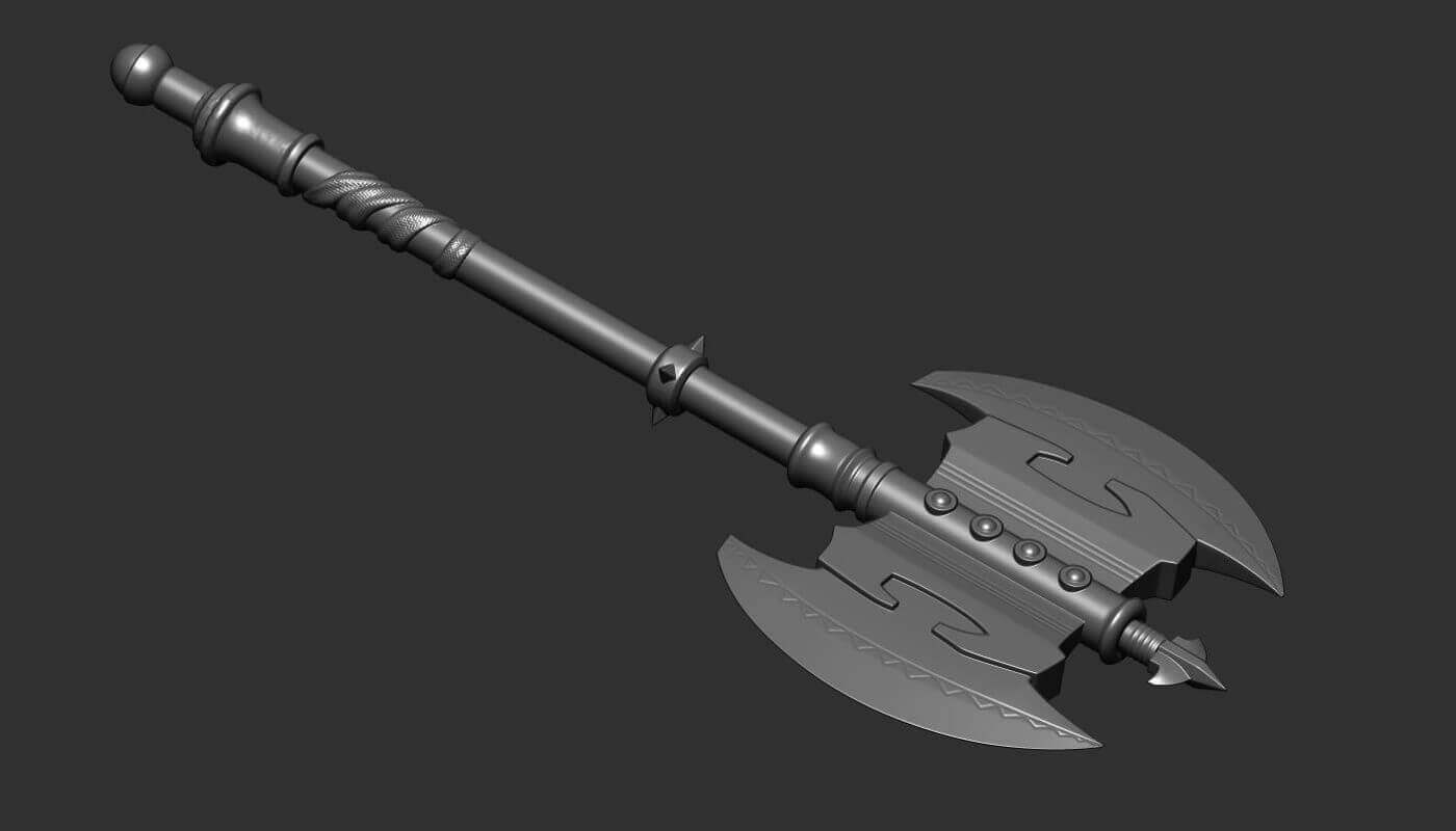 Warhammer Axe - 3D Model by blackstar90
