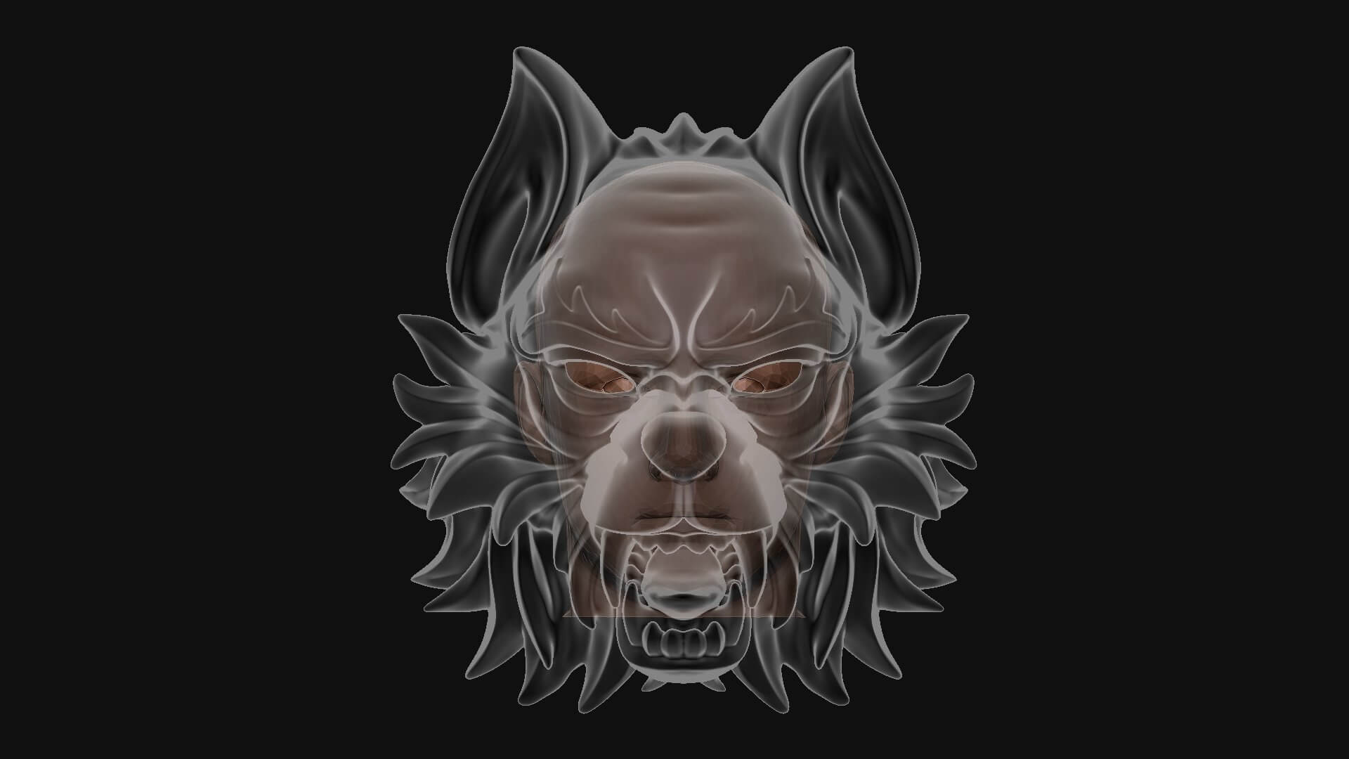 Wolf Mask - Japanese Samurai Mask - Oni Tiger Mask 3D Print Model by ...