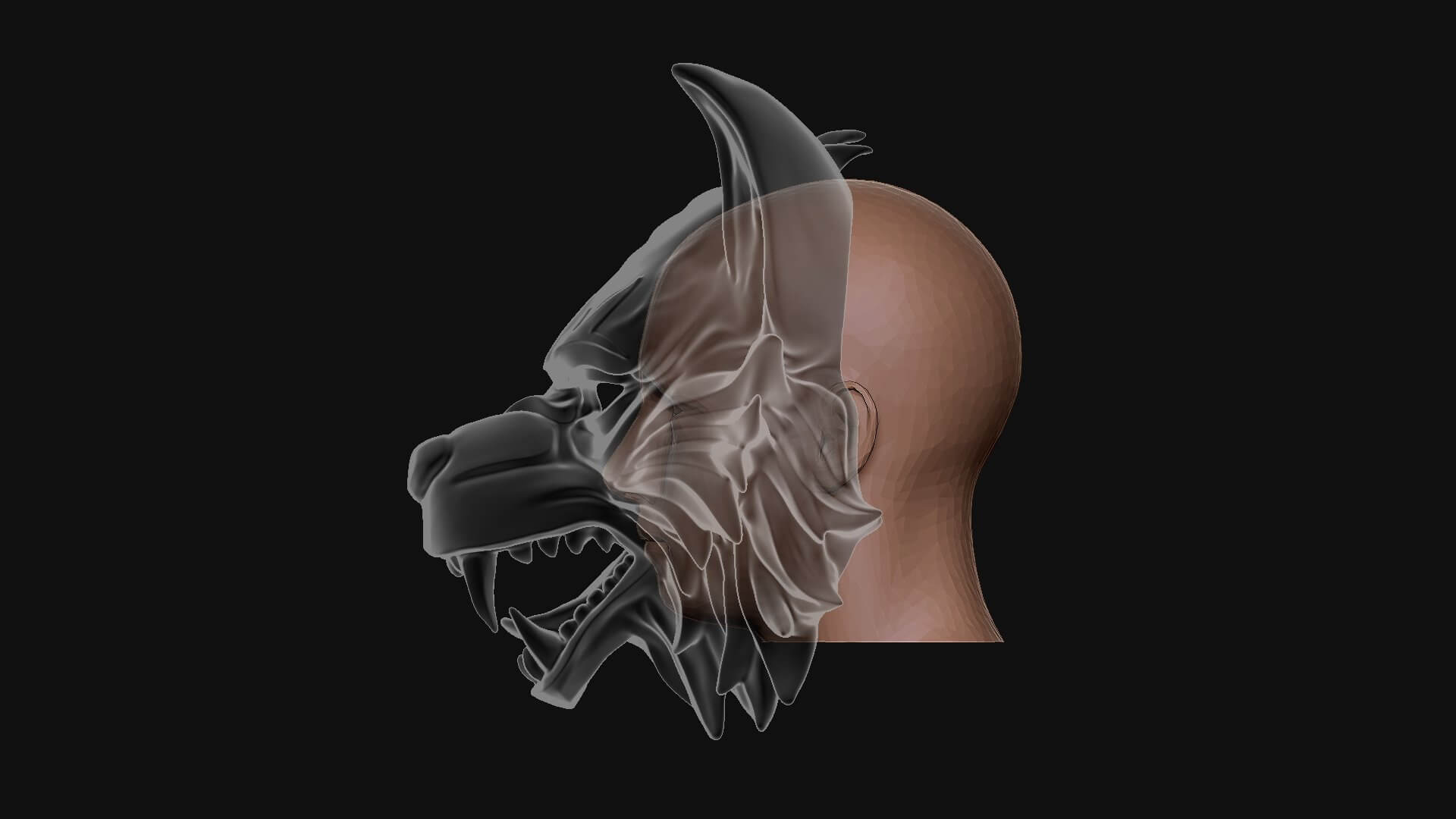 Wolf Mask - Japanese Samurai Mask - Oni Tiger Mask 3D Print Model by ...