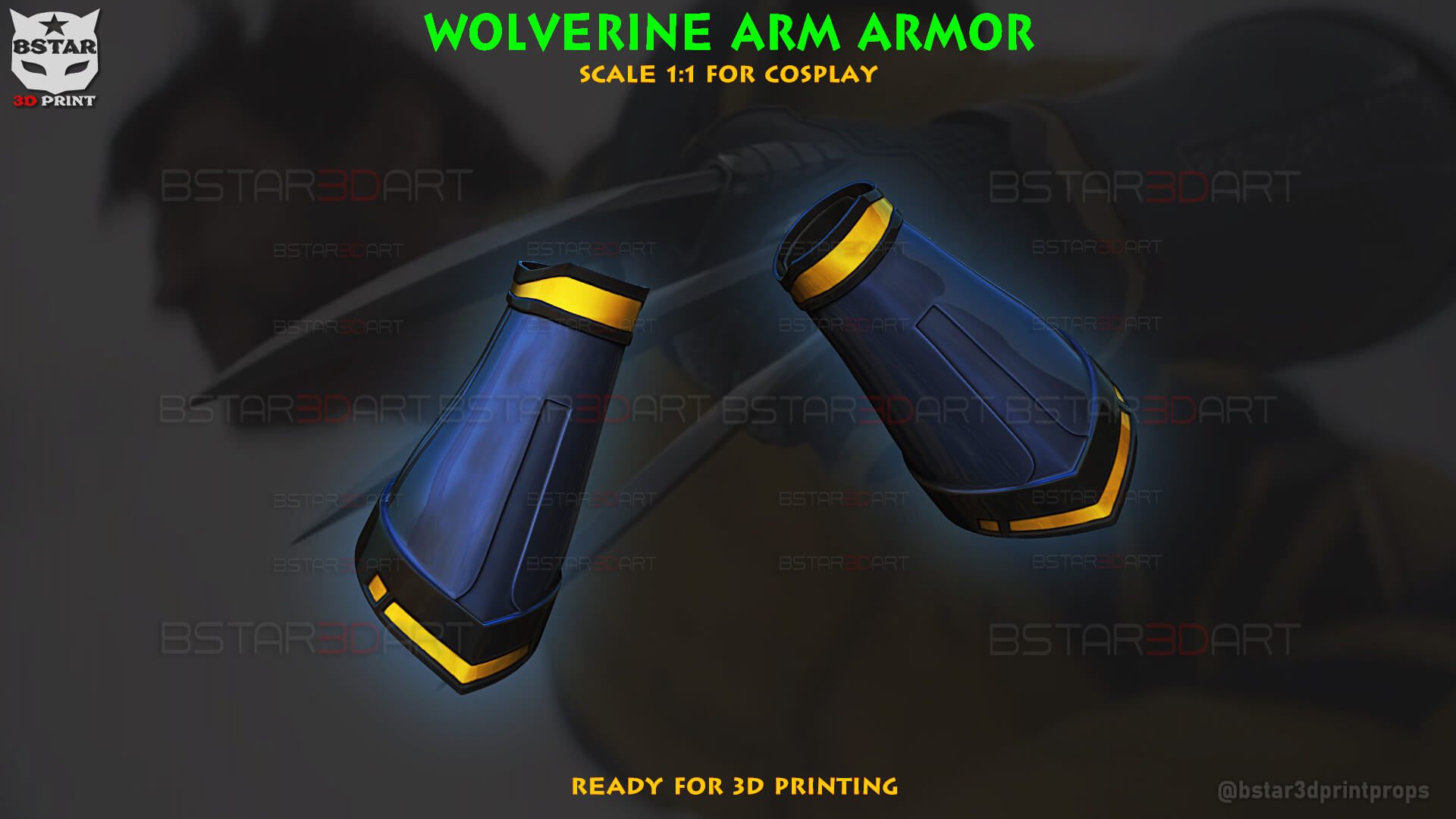Wolverine Gloves Claw and Arm Armor - Marvel Cosplay 3D Model by ...