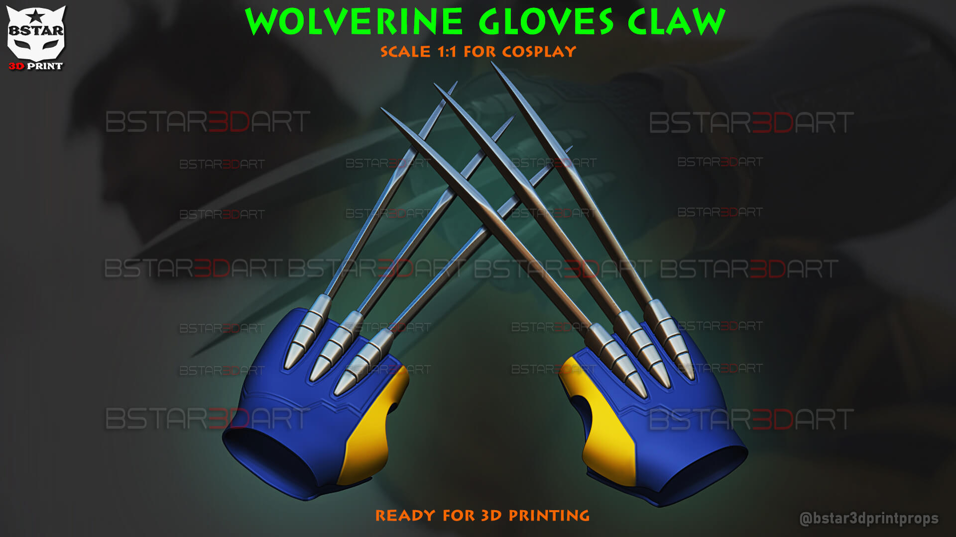Wolverine Gloves Claw and Arm Armor - Marvel Cosplay 3D Model by ...