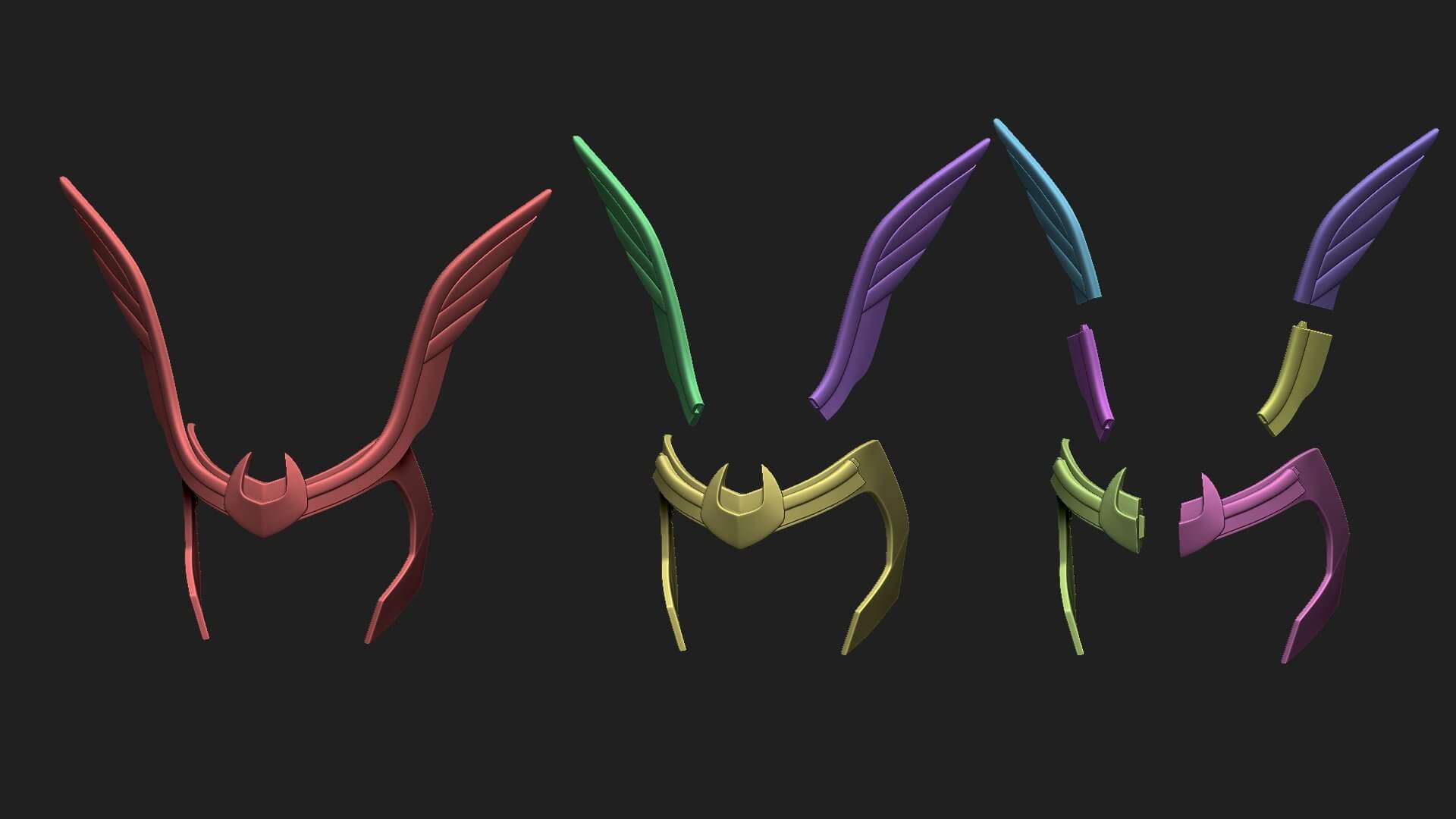 Worthy Loki Crown Helmet - 3D Model by blackstar90