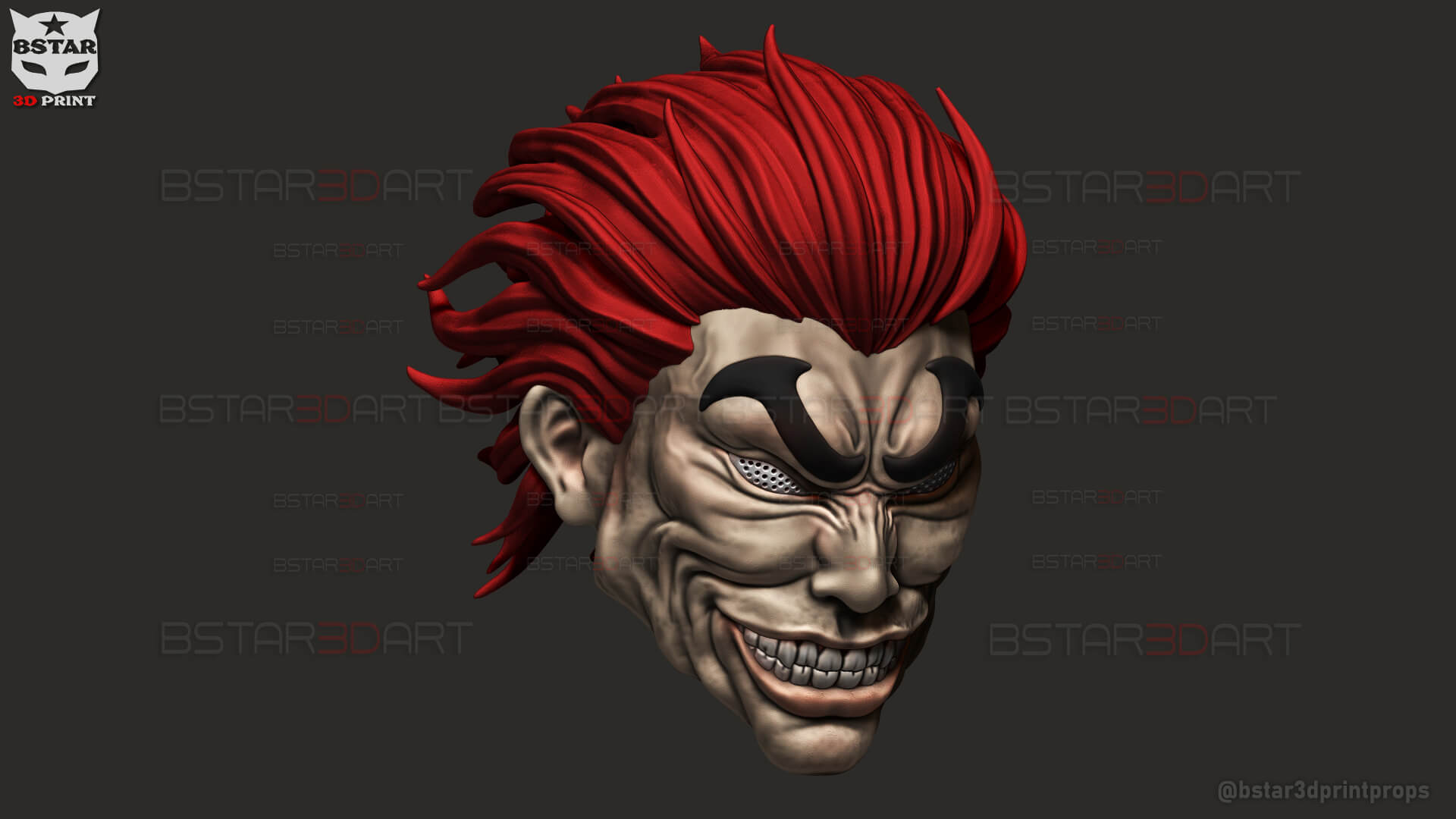 Yujiro Hanma Head Mask (With Hair) - Baki Anime Netflix 3D Model by ...