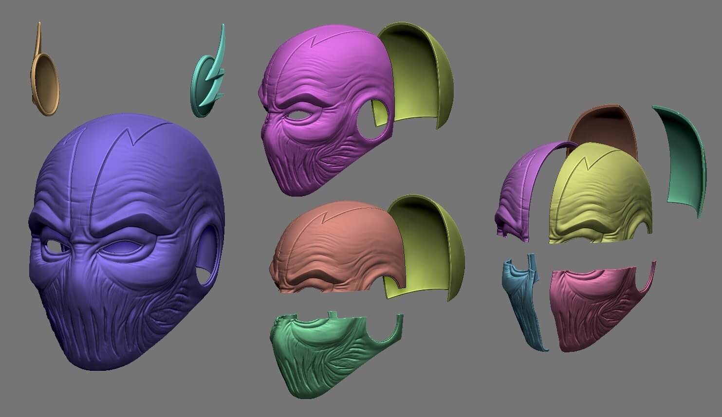 Zoom Flash Mask - Hunter Zolomon Cosplay 3D Model by blackstar90