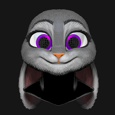 Zootopia 2 - Judy Hopps Head Wearable 3D Model by blackstar90