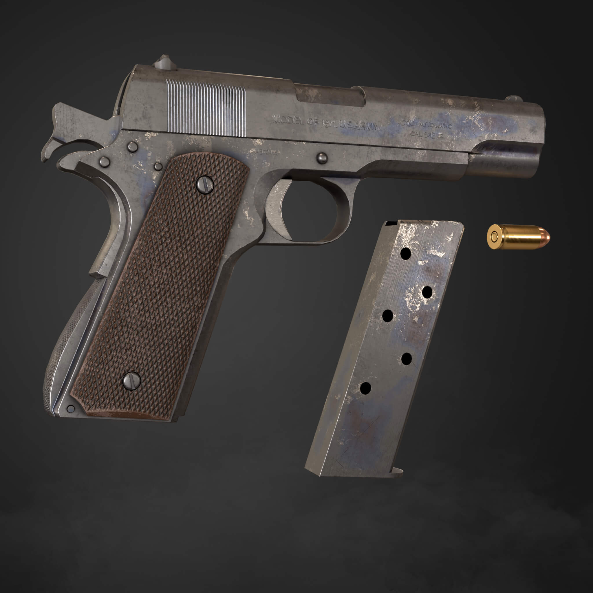 Colt 1911 Pistol in 3 Types - 3D Model by Blackvizual