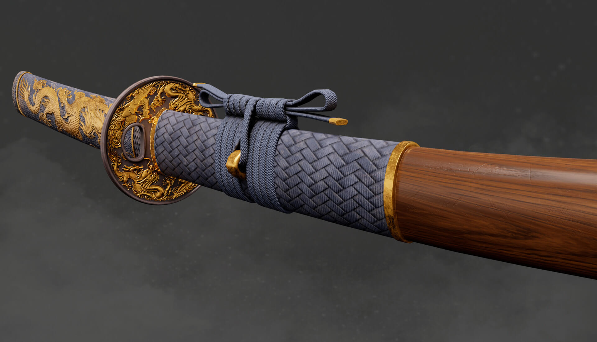 Dragon Blade - Katana 3D Model by Blackvizual