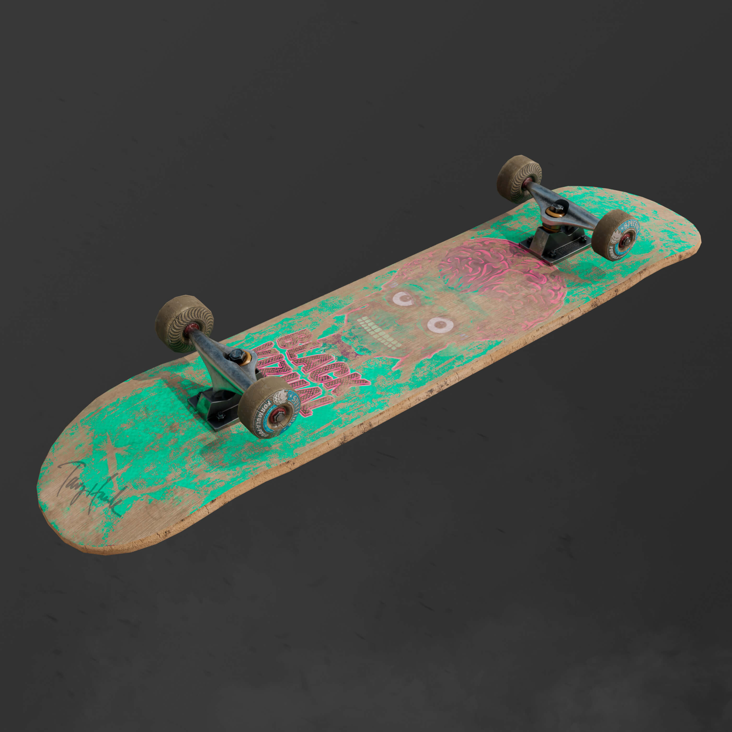 Old Skateboard - 3D Model by Blackvizual